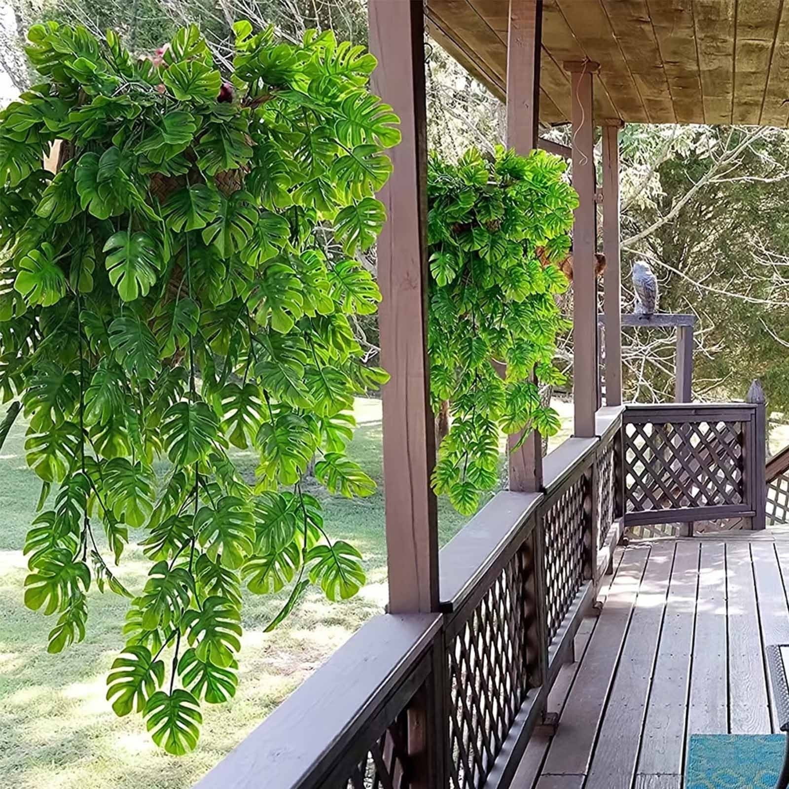 Iumwxz 3Pcs Artificial Fern Plants 30.31 Inch Tall Plastic Fake Green ...
