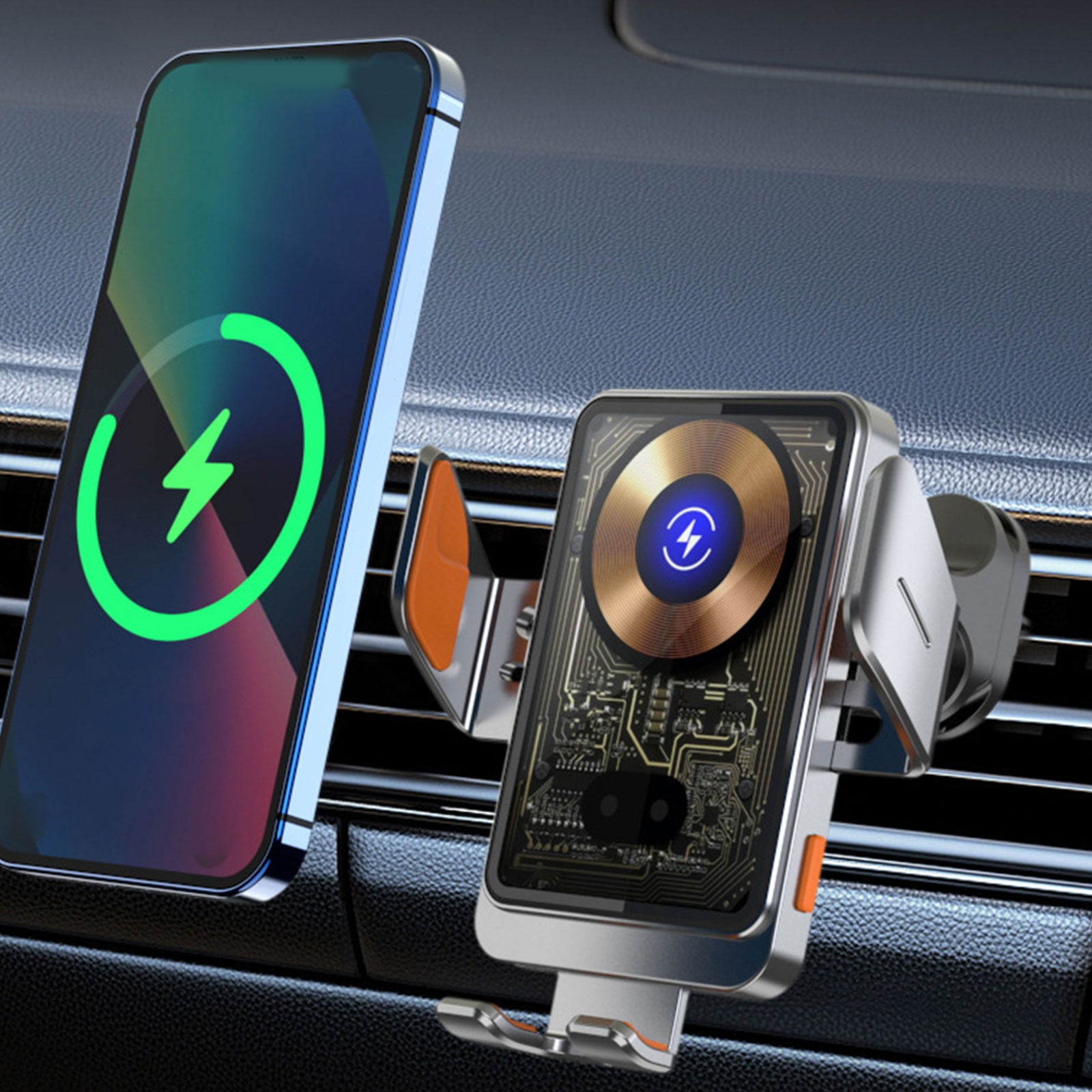 Iumwxz 15W Transparent Wireless Car Charger Wind Outlet Mobile Phone ...