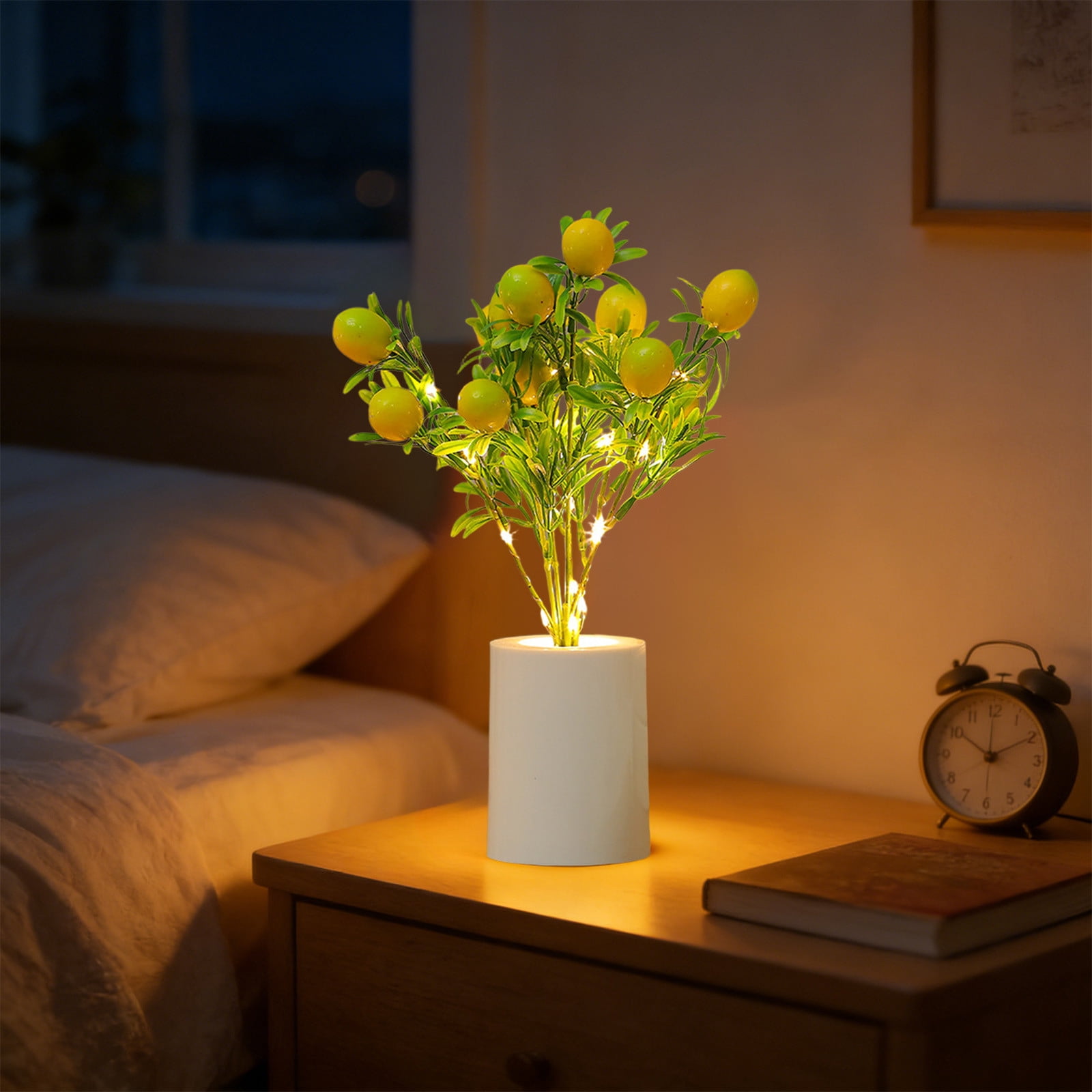 Iumwxz Artificial Fruit Night Light LED Potted Plant Lamp for Bedroom ...