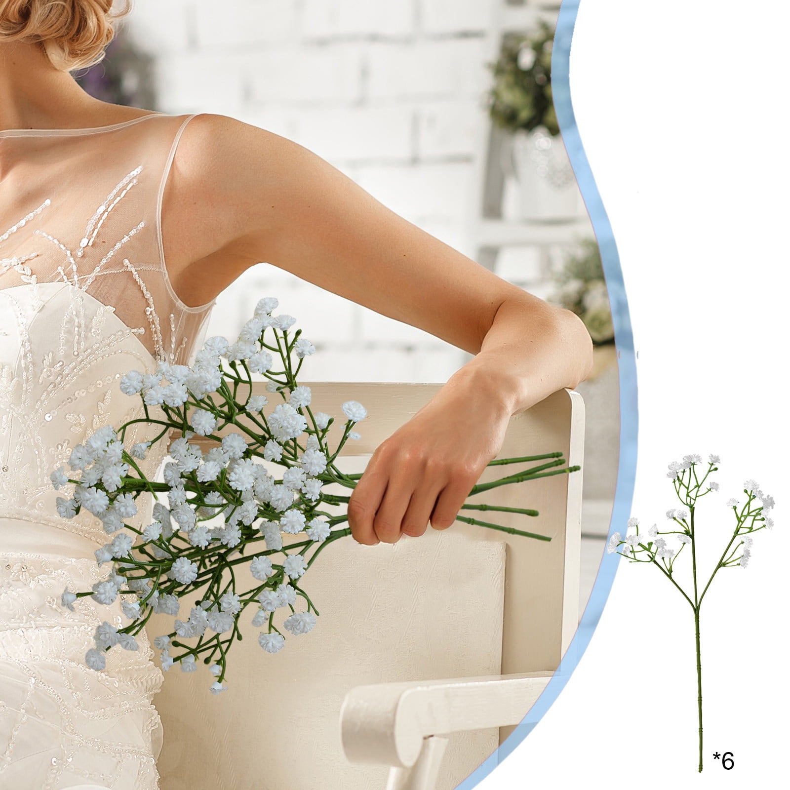 Iumwxz Artificial Silk Home's Breath Flower Arrangement with 30 ...