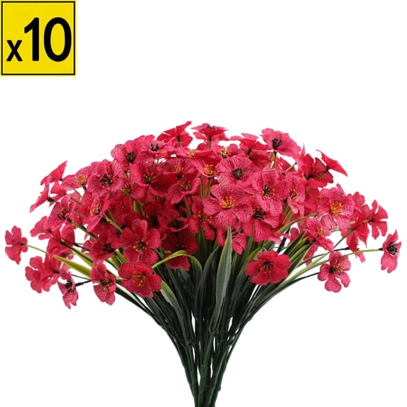 Iumwxz Artificial Violet Flowers for Outdoor Garden Decoration ...