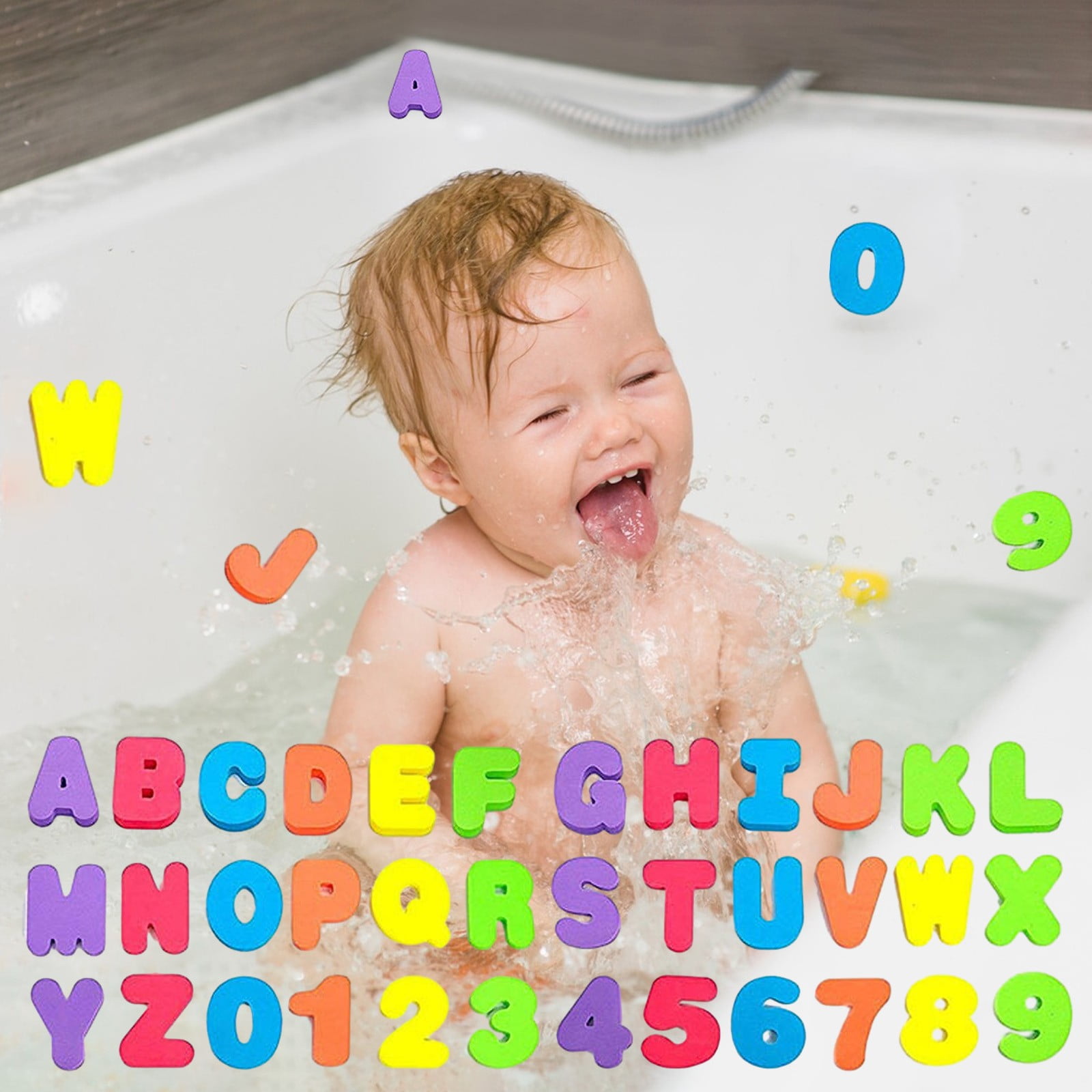 Iumwxz 36pc Alphabet Letters Numbers Suction Bath Toys Preschool ...