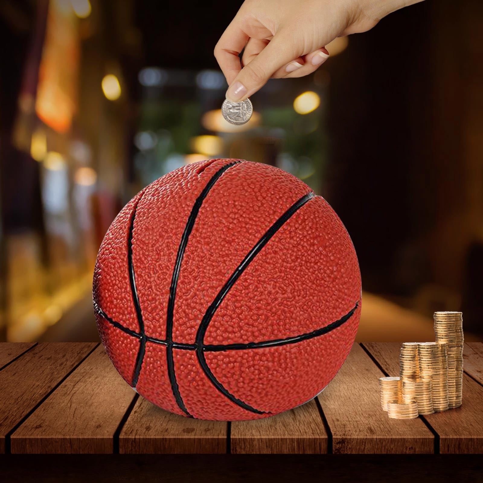 Iumwxz Children's Basketball Piggys Bank Durable Basketball Piggys Bank ...