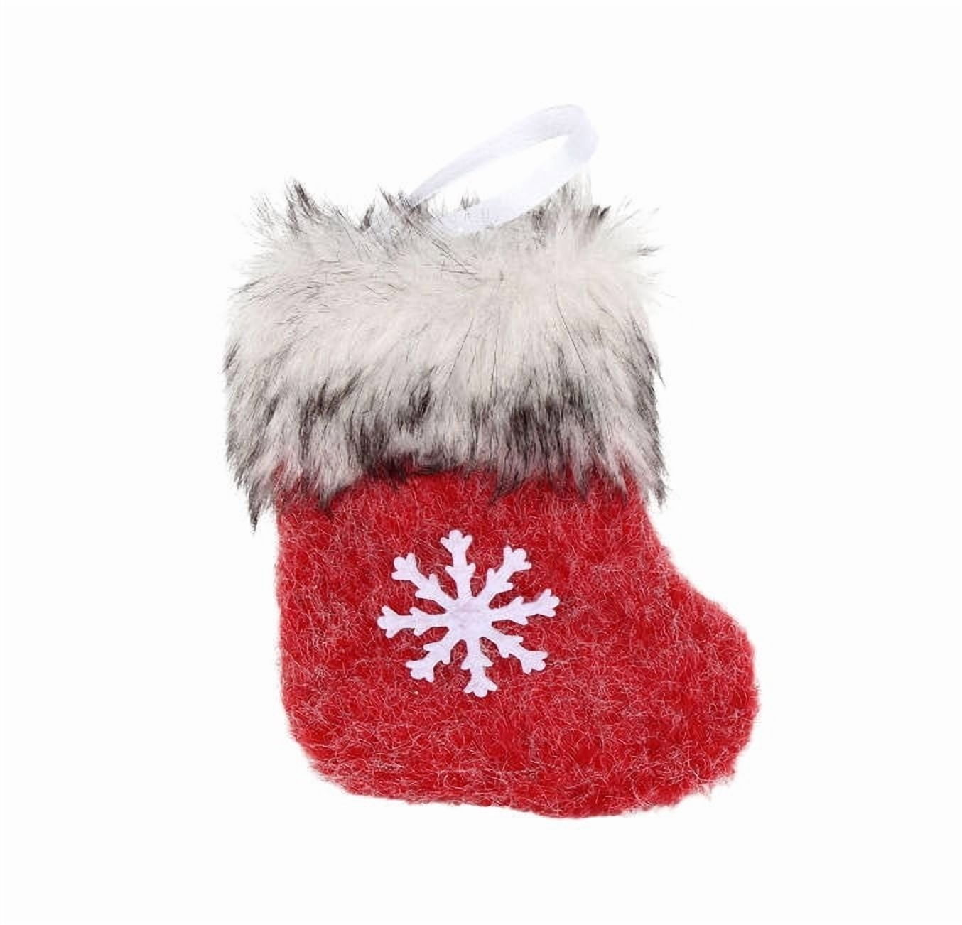 Iumwxz Christmas Series Mini Christmas Socks with Hanging Loop Red Wool ...