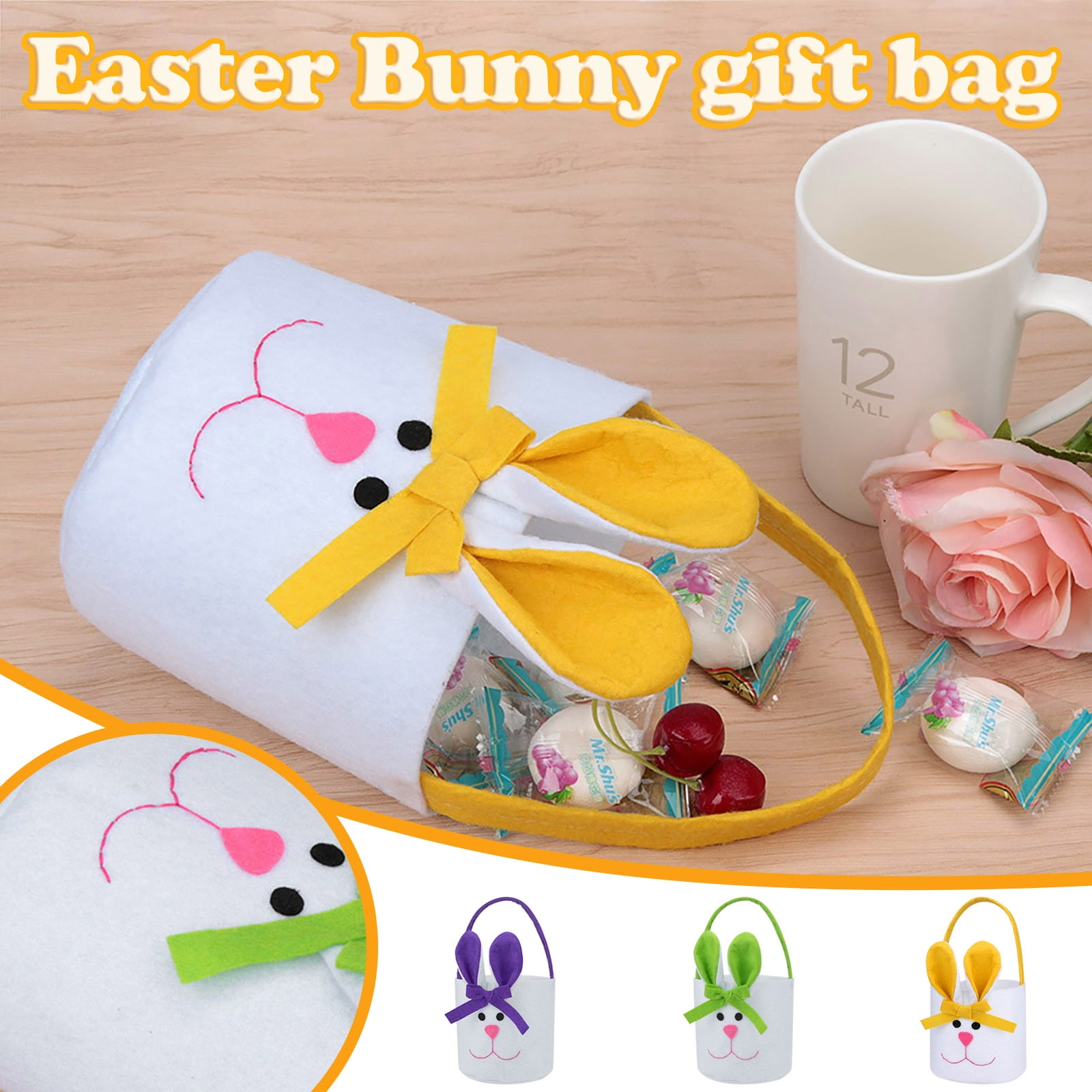 Iumwxz Easter Decorations Easter Party Gift Candy Bag Present Home Accessory Easter Basket ...