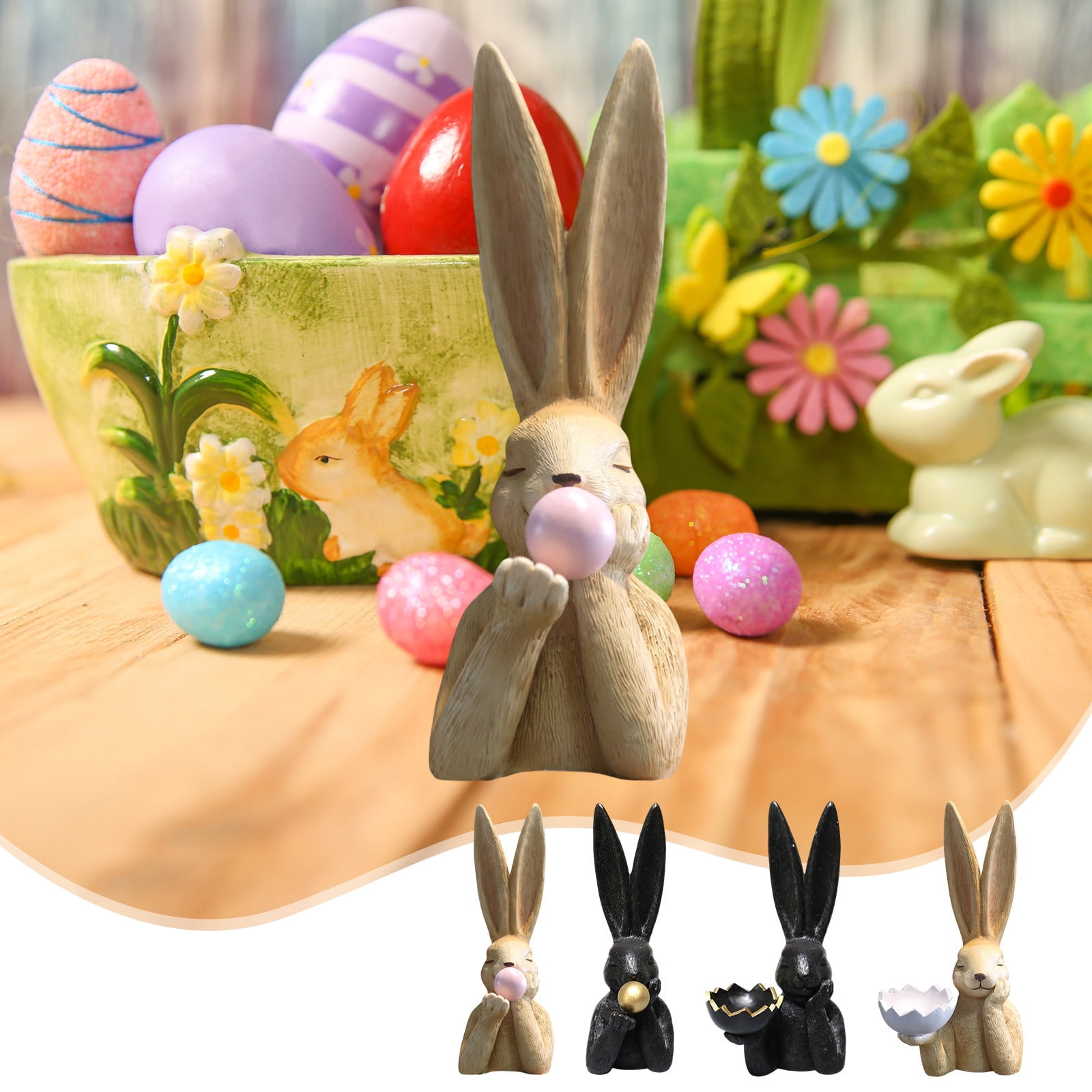 Iumwxz Easter Decorations New Rabbitt Garden Ornaments Decorative ...