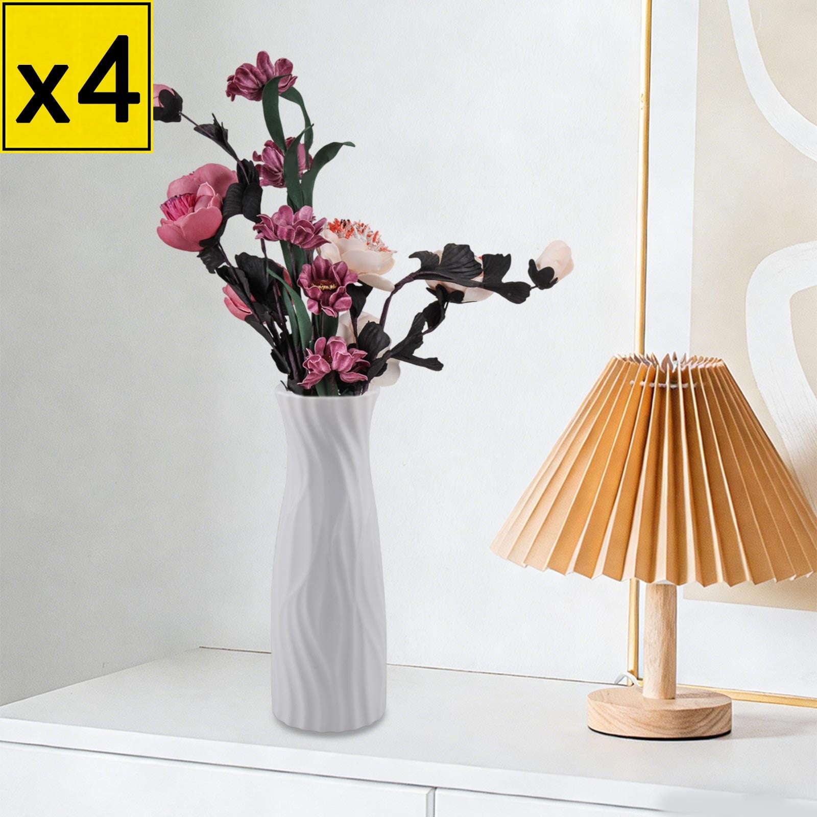 Iumwxz Green Plastic Vase for Dry and Fresh Flower Arrangements ...