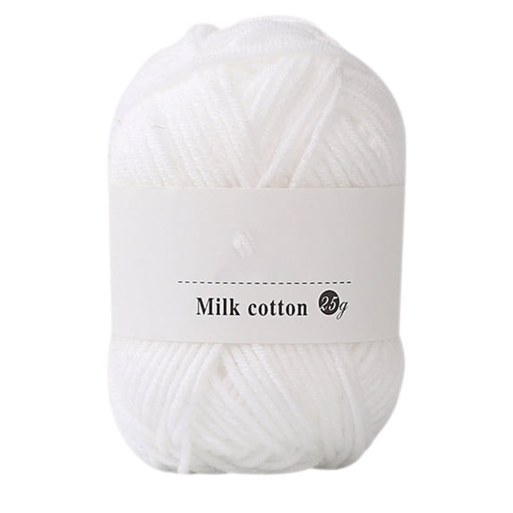 Iumwxz Hand Knitting Crochet Yarn, 25g Milk Cotton Acrylic Blend, Soft ...