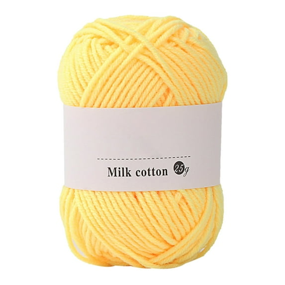 Iumwxz Hand Knitting Crochet Yarn, 25g Milk Cotton Acrylic Blend, Soft ...