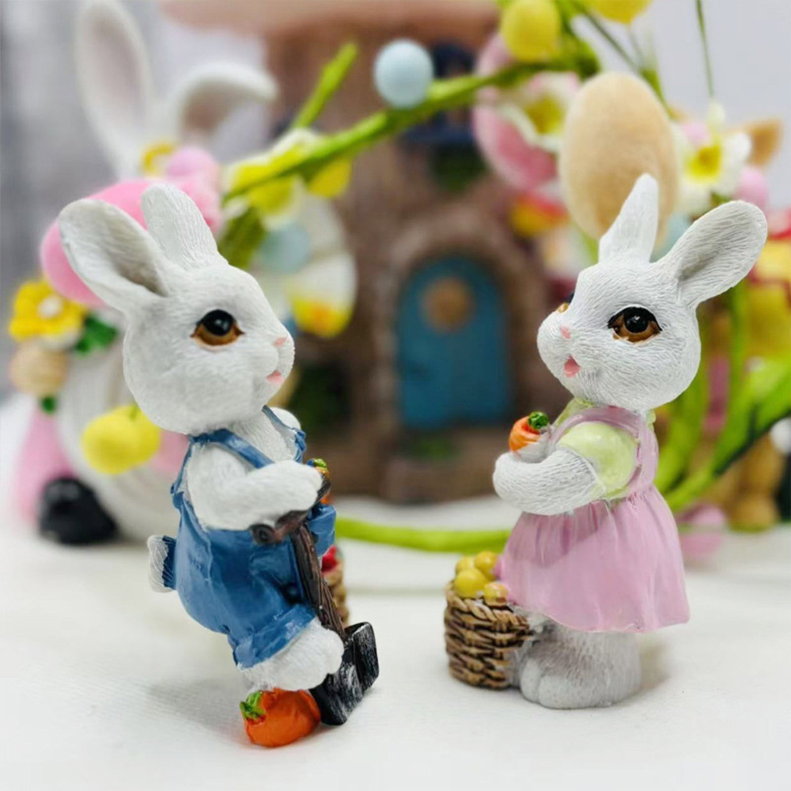 Iumwxz Home Trends easter bunny Easter Bunny Resin Tall 3.5 Inch Bunny ...