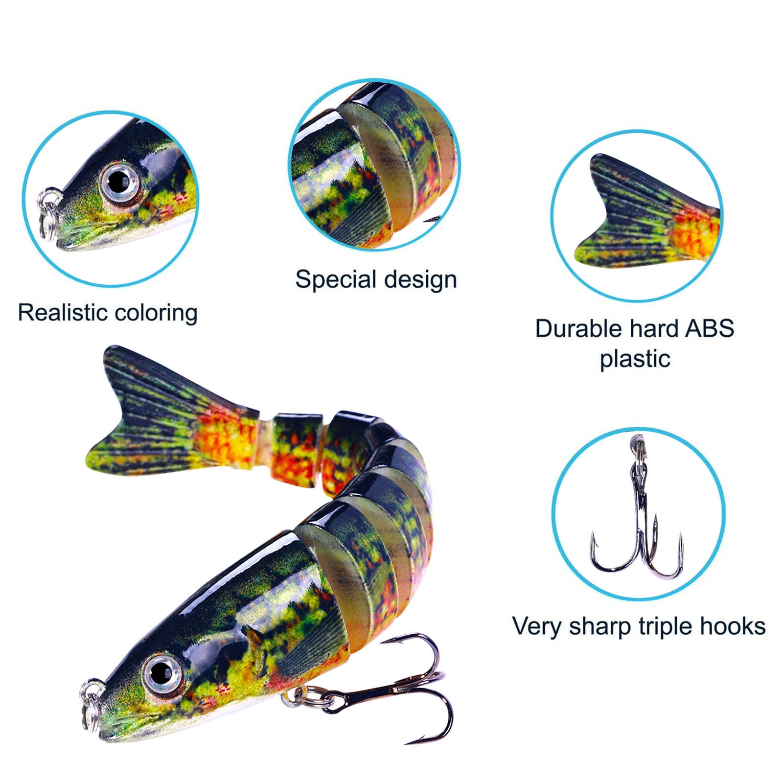 Iumwxz Multi 12.8cm Fish Bait Artificial Fishing Lures Deep Sea Bait ...
