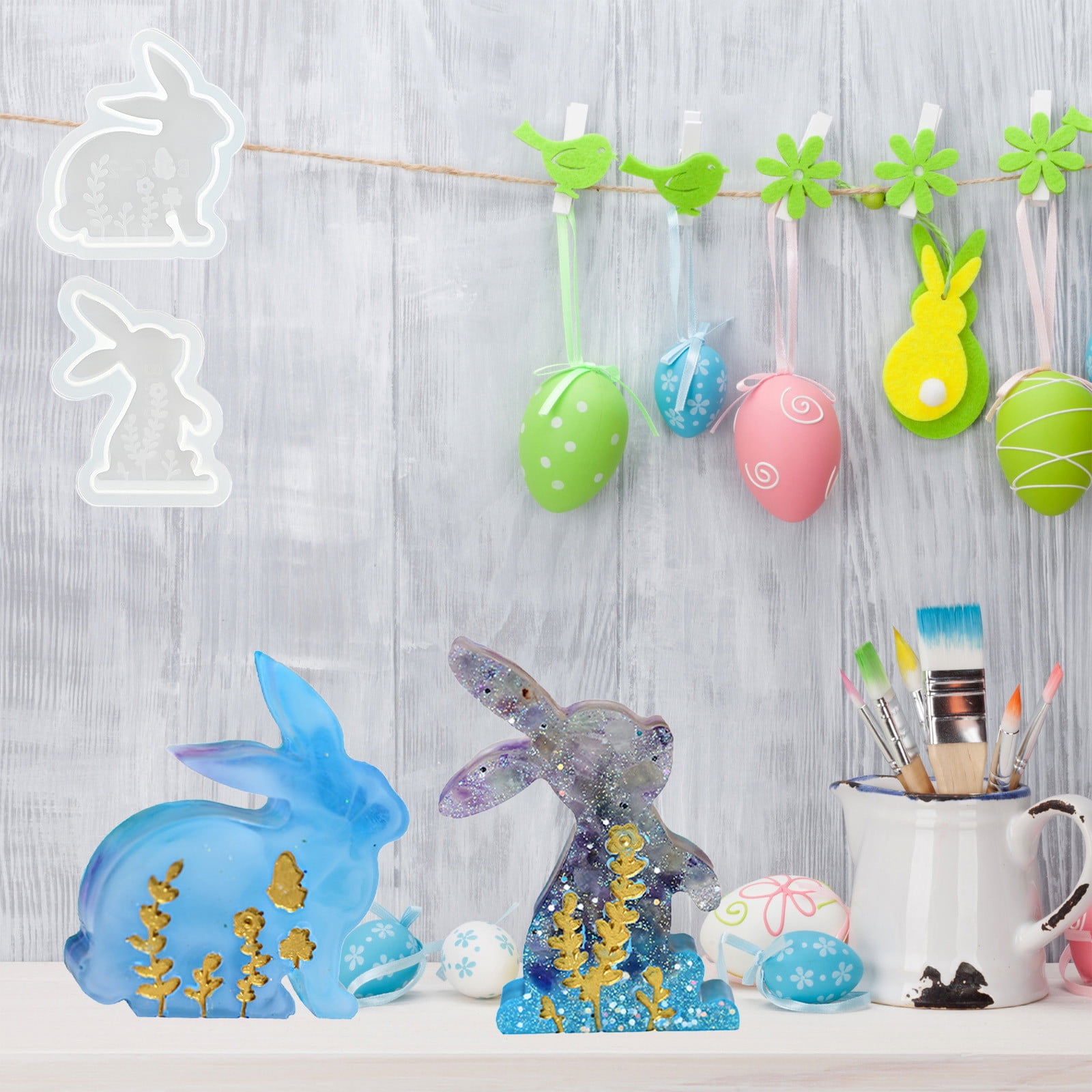 Iumwxz Online Shopping easter bunny Easter Silicon Molds 1 Cavity Bunny ...