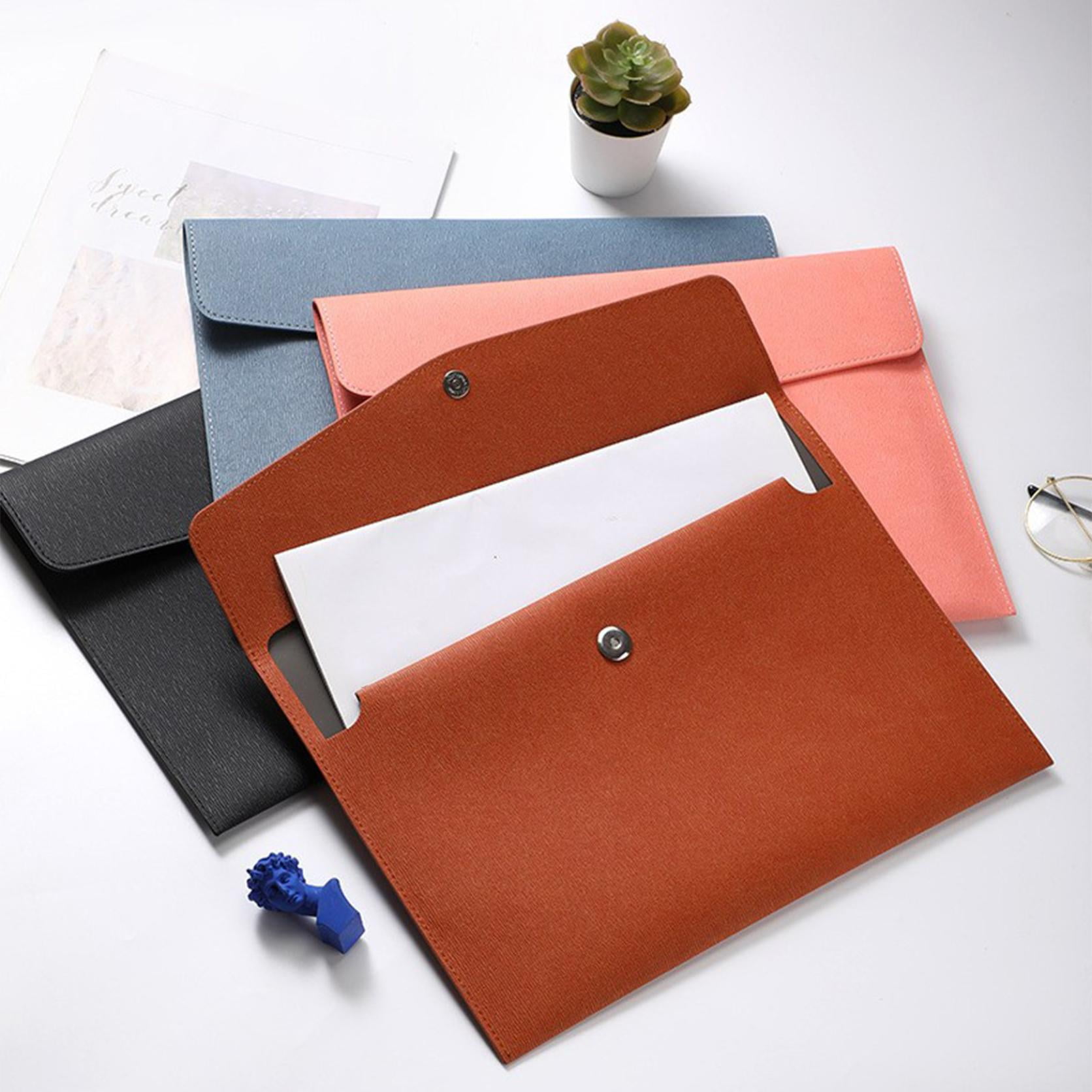 PPgejGEK School Supplies Receipt Organizer Document Holder PU Envelopes ...