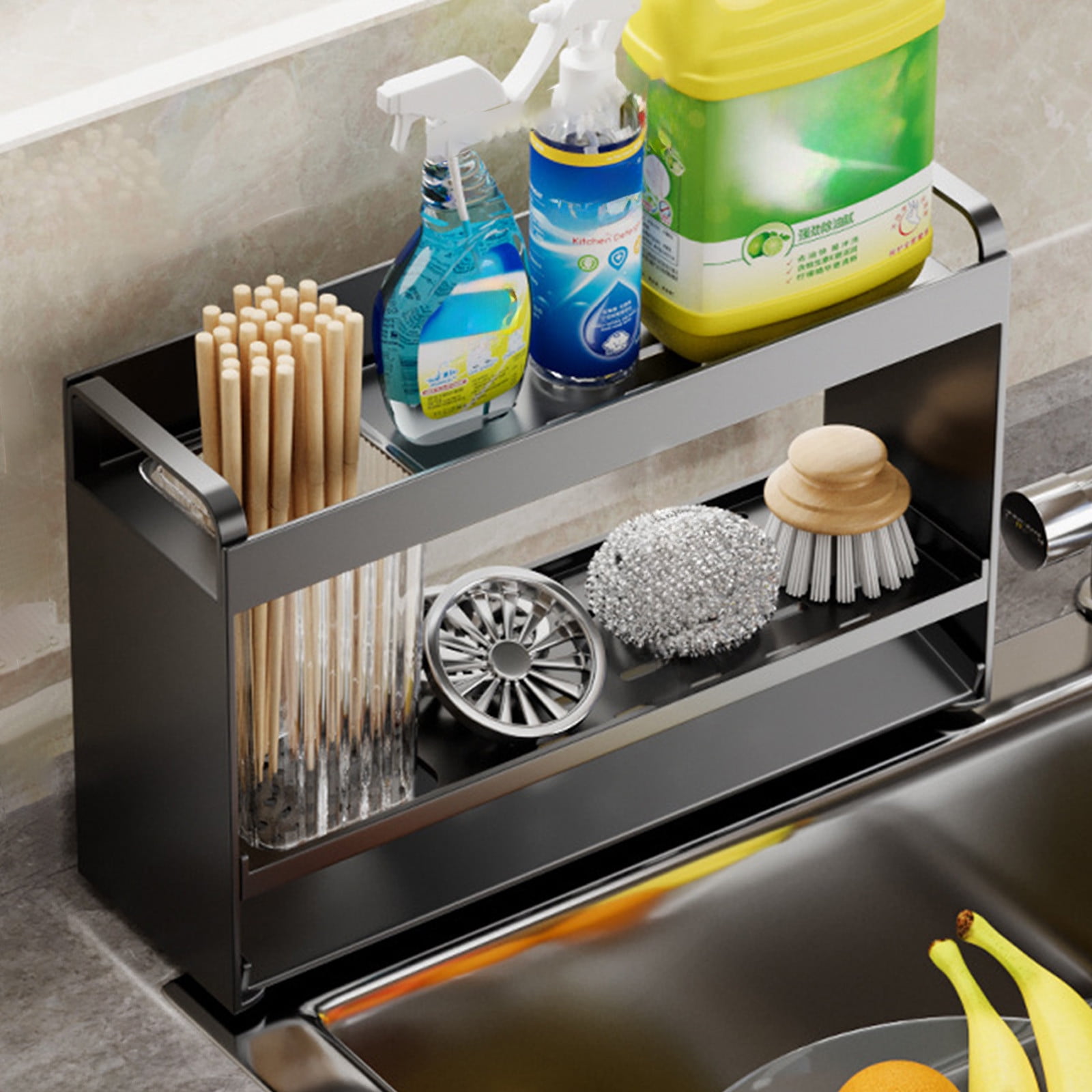 Iumwxz Over Sink Kitchen Organizer Counter Storage Rack for Utensils ...