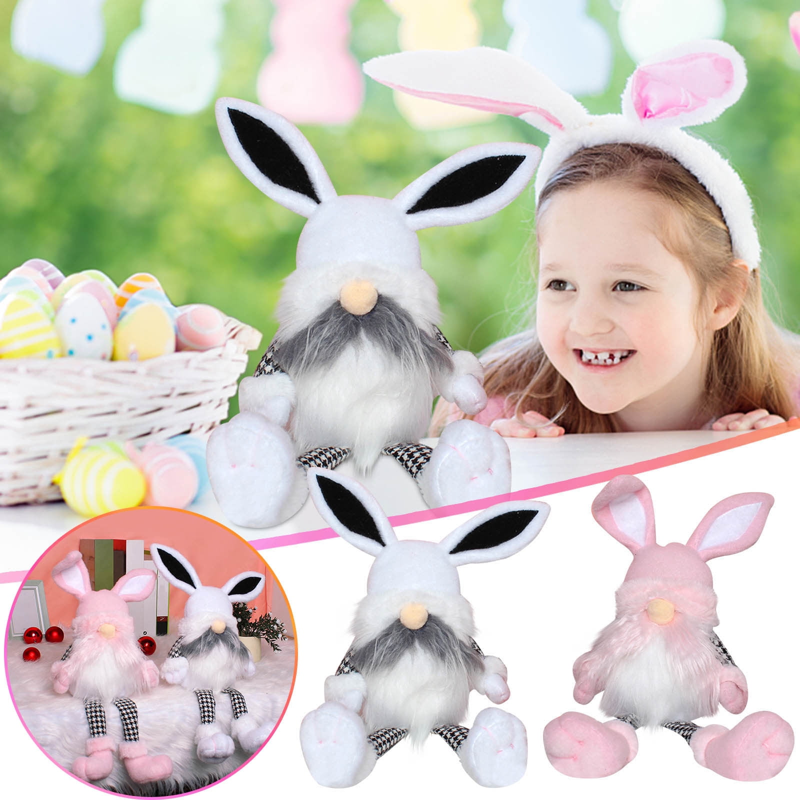 Iumwxz Tax Free Weekend easter bunny Easter Faceless Dwarf Doll Decorations Desktop Lovely ...