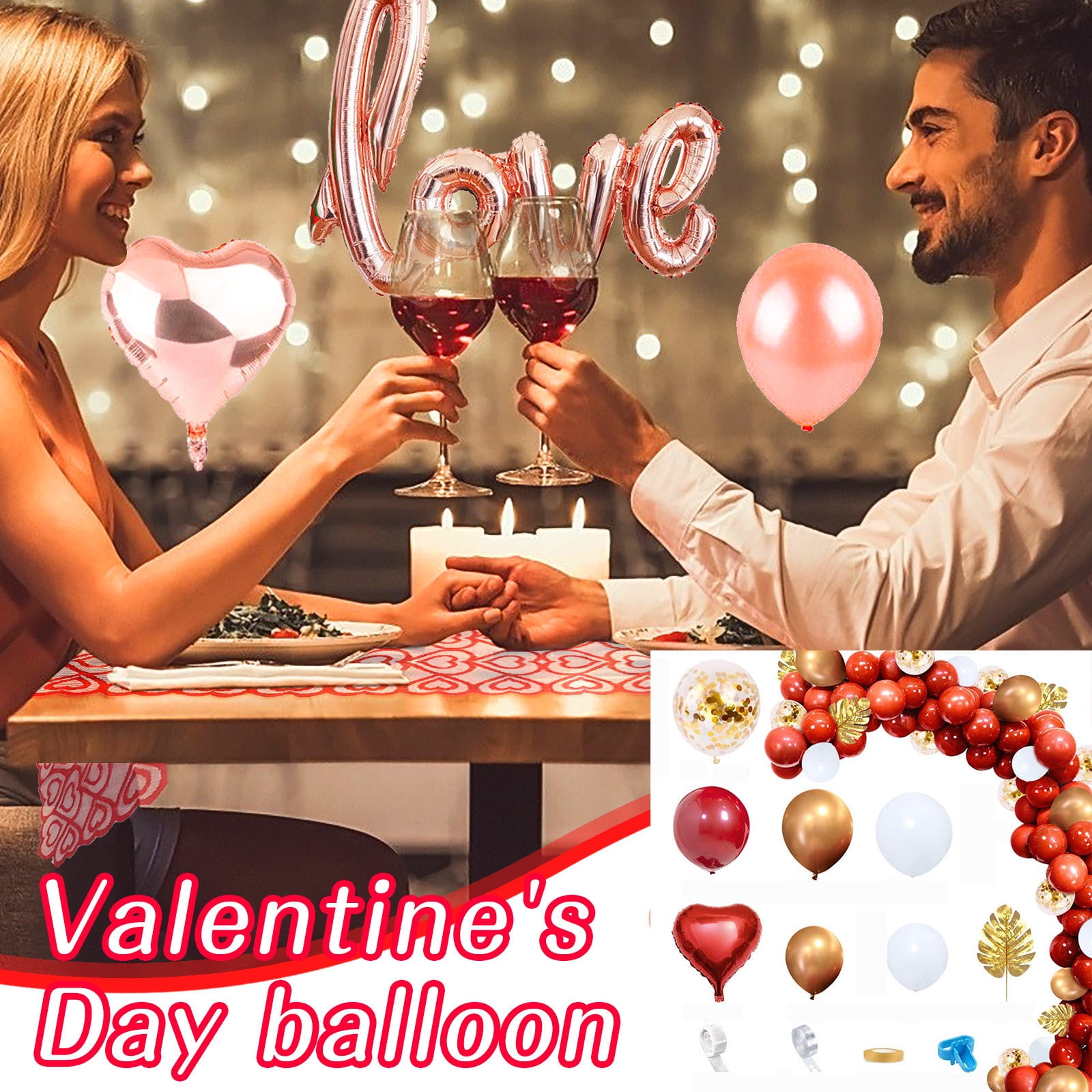 Iumwxz Up to 50% off Red and Gold Garland, Red,White,Gold Metal ...