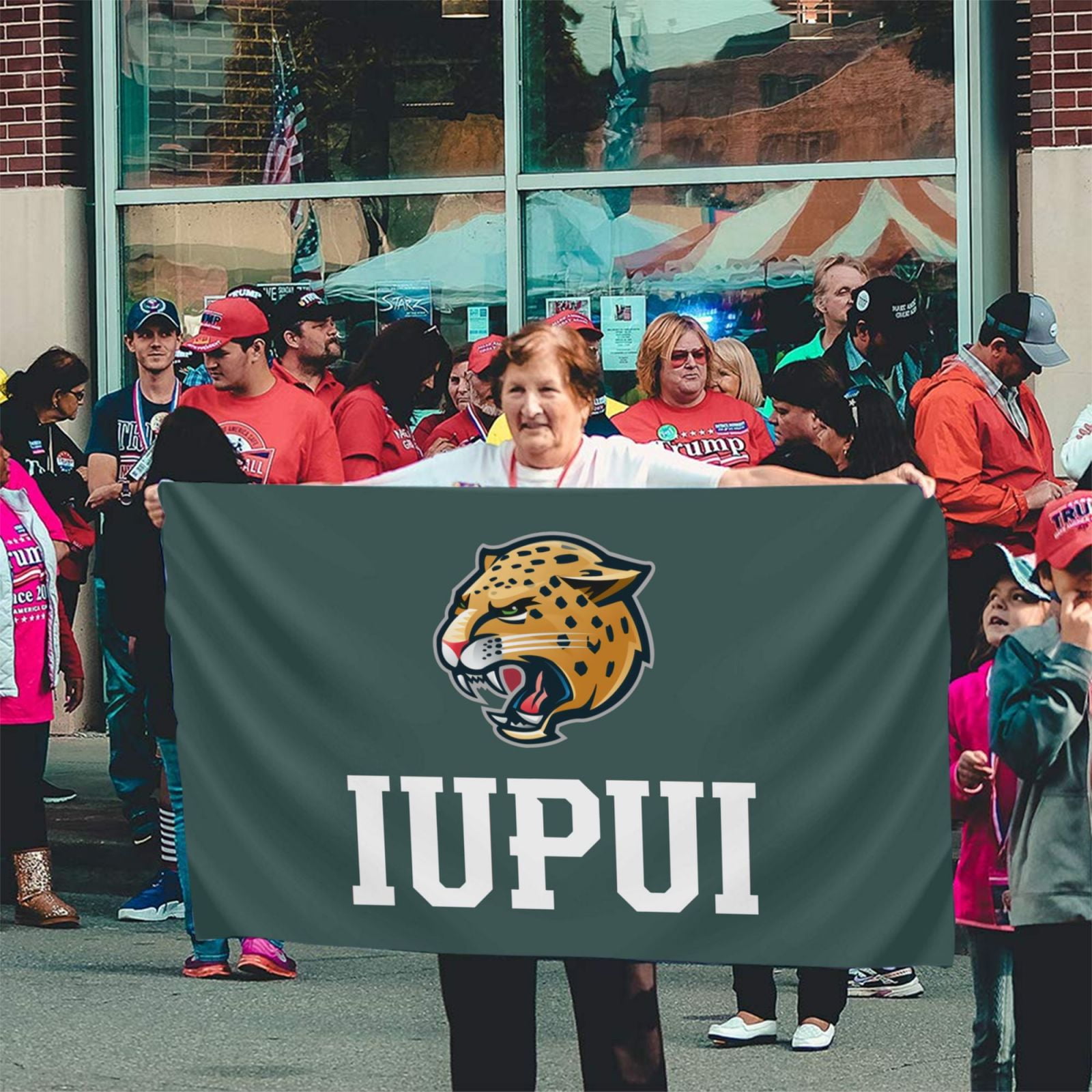 Iupui Jaguars Flag 3x5 Outdoor ,Sewn Stripes, Stronger Brass Grommets ...