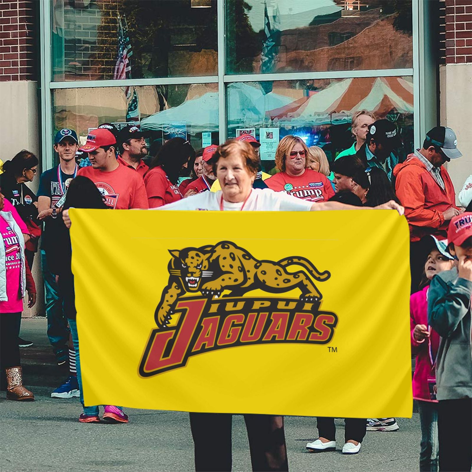 Iupui Jaguars Flag 3x5 Outdoor ,Sewn Stripes, Stronger Brass Grommets ...