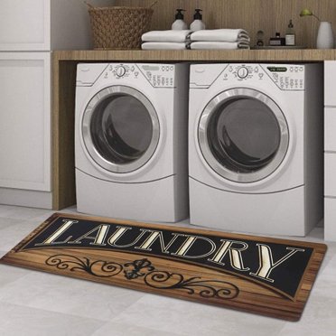 SussexHome Anti-Slip Laundry Room Runner Rug - 20 x 59 Inch, 70% Cotton ...