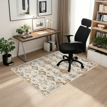 Foxanon 47"x35" Hardwood Floors, Tile Non-Slip Office Chair Mat ...
