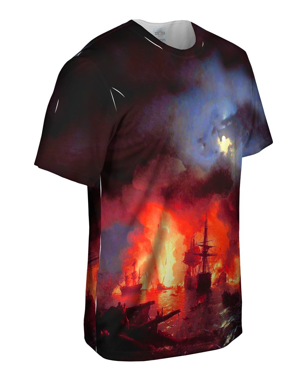 Ivan Aivazovsky - Battle Of Chesma Mens T-Shirt All Over Print ...