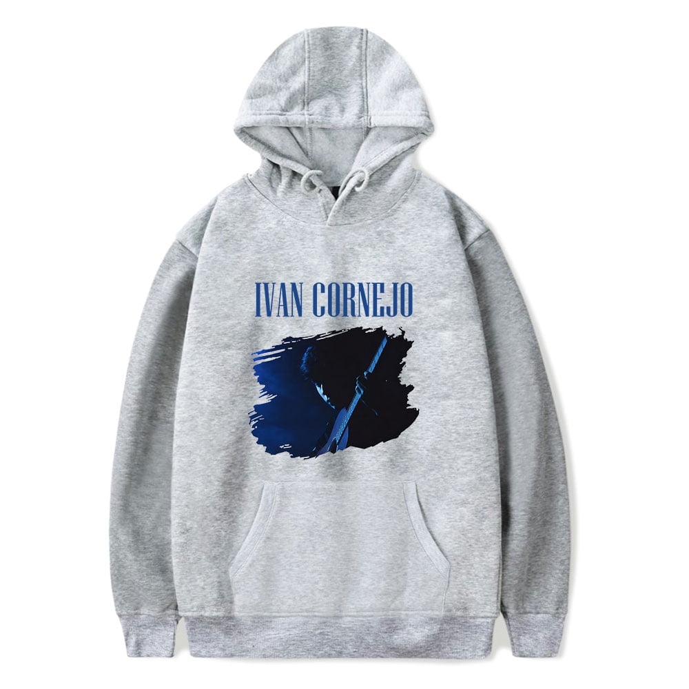 Ivan Cornejo Merch Hoodie Long Blue Guitar Graffiti Sleeve Hoodies ...