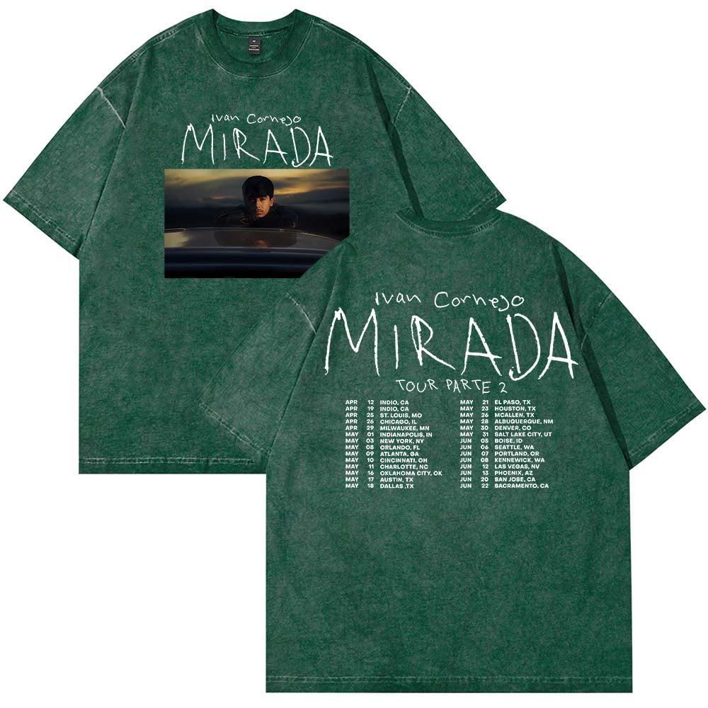 Ivan Cornejo Mirada Tour 2025 Merch T-Shirt Vintage Wash Tee Casual ...