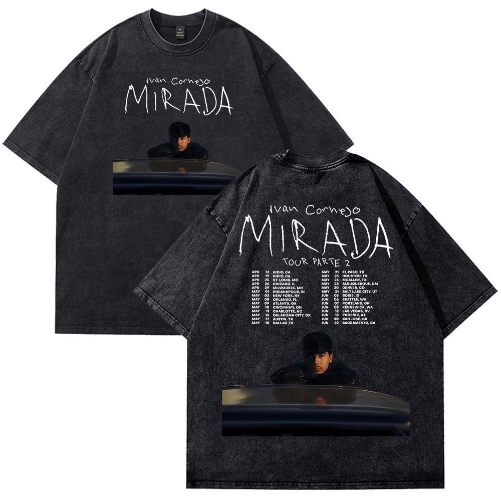 Ivan Cornejo Mirada Tour 2025 T-Shirt Vintage Wash Tee Women Men Short ...