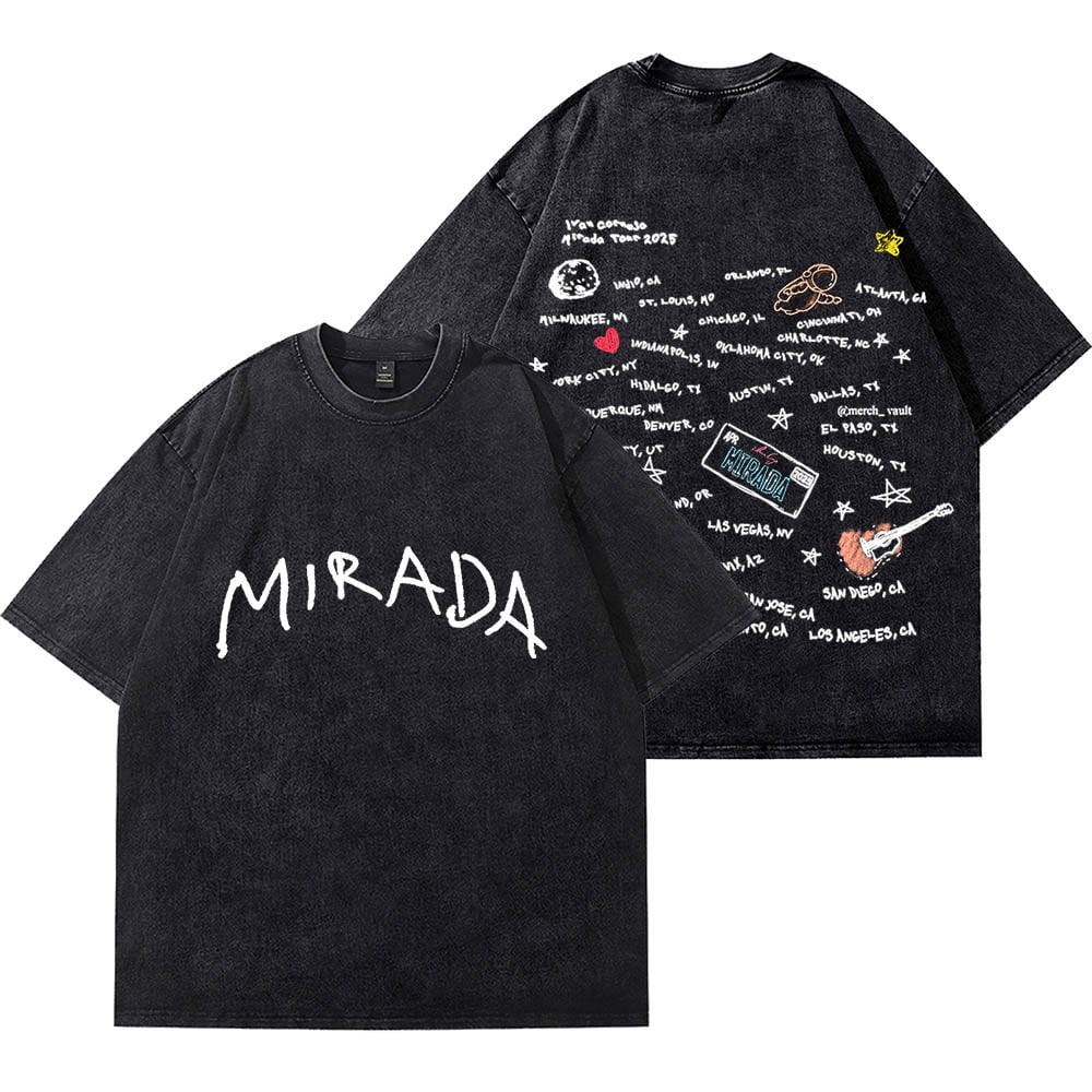 Ivan Cornejo Mirada Tour Merch Vintage Wash T-Shirts Women Men Cotton ...