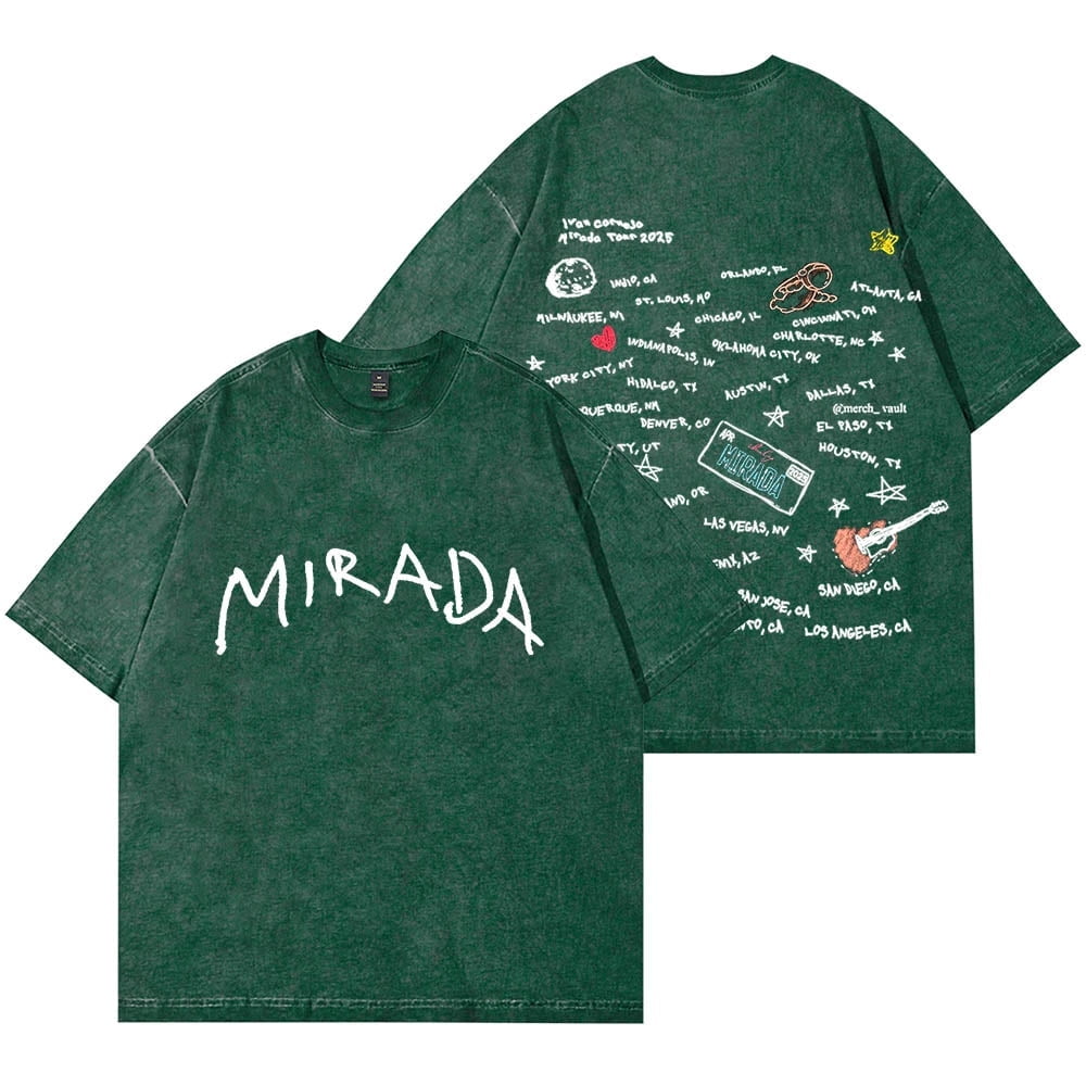 Ivan Cornejo Mirada Tour Merch Vintage Wash T-shirt unisex fashion ...