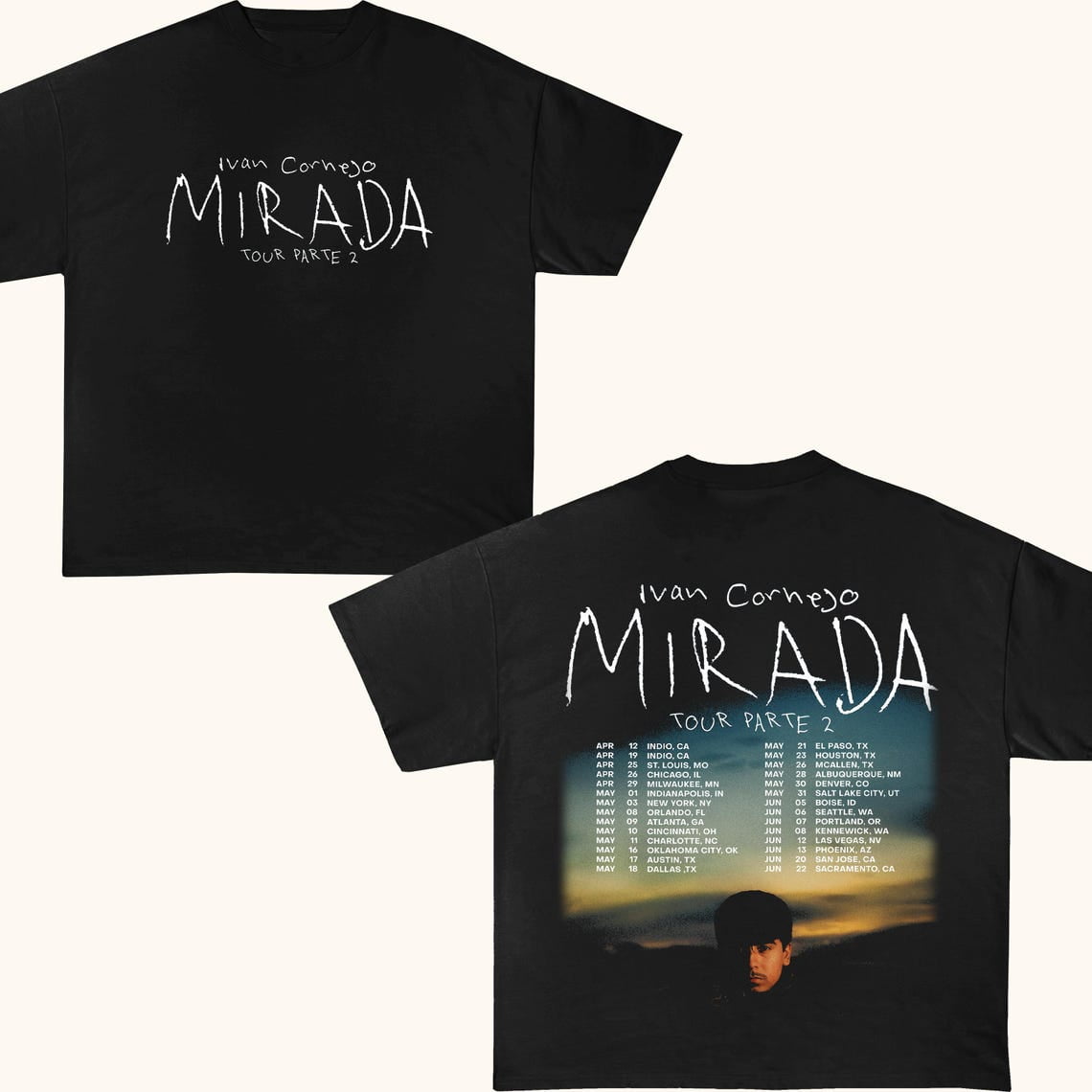 Ivan Cornejo Mirada Tour Parte 2 tee, Mirada Tour T-shirt, Ivan Cornejo ...