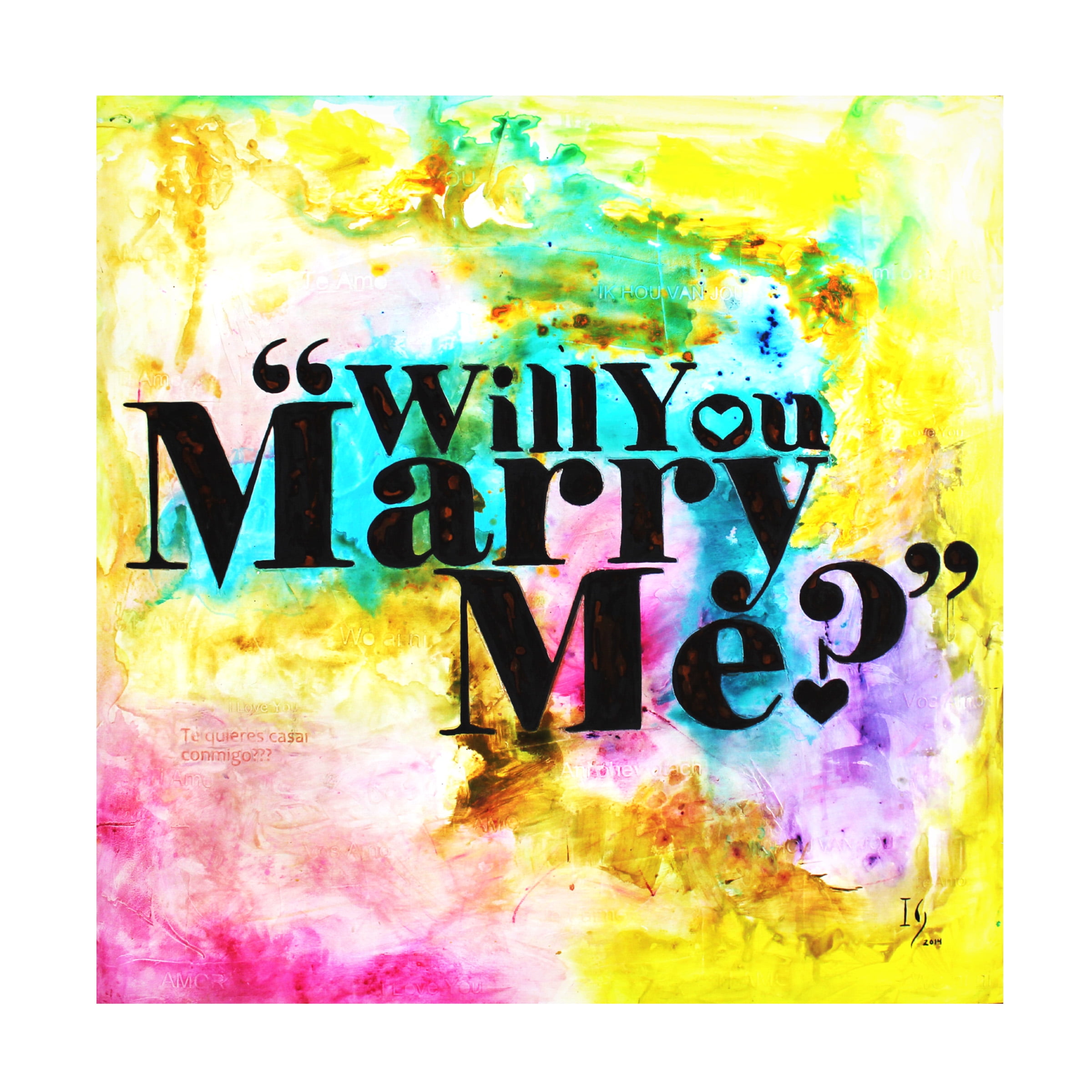 Free Shipping! Trademark Fine Art Ivan Guaderrama Marry Me Canvas Art ...