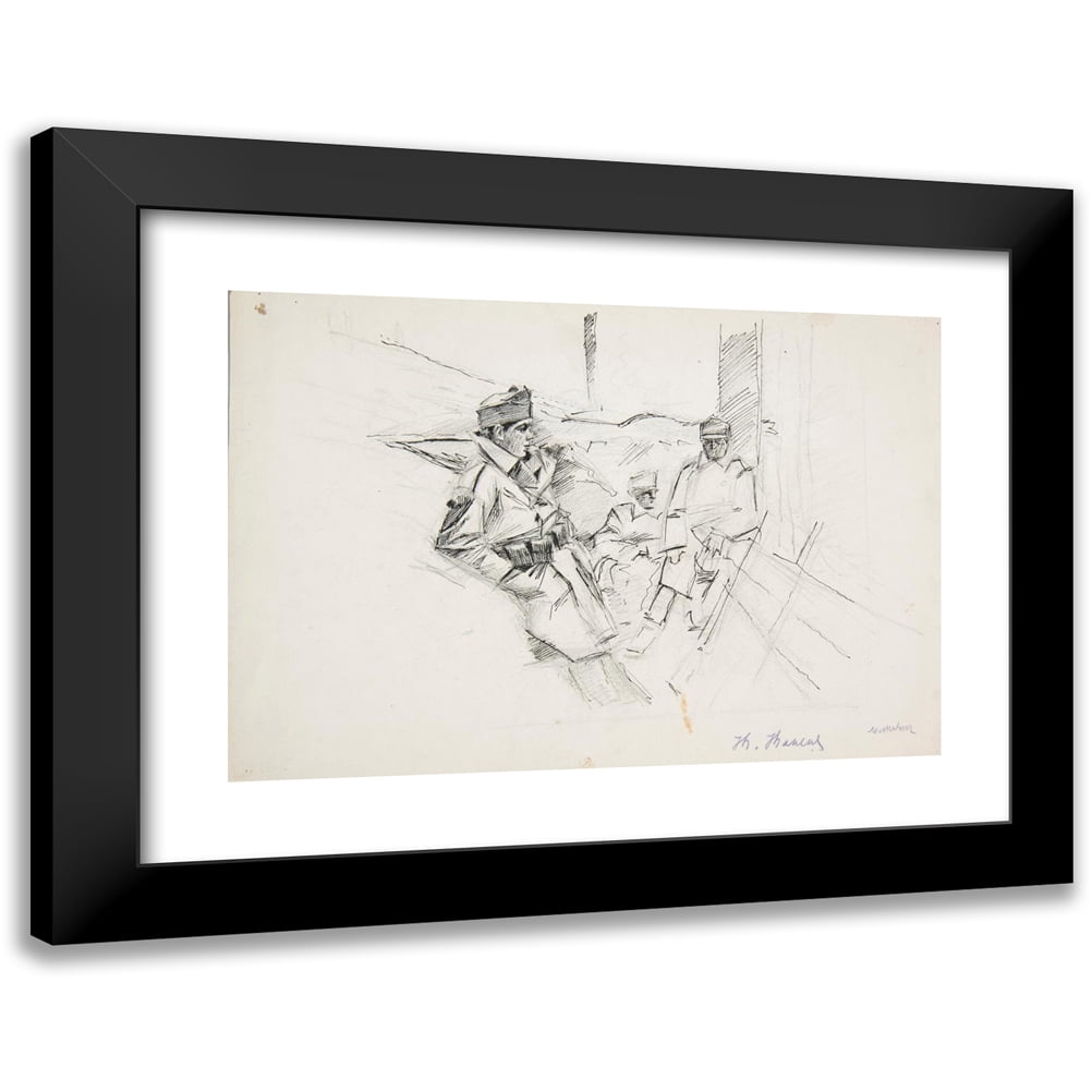 Ivan Ivanec 14x11 Black Modern Framed Museum Art Print Titled - Three ...