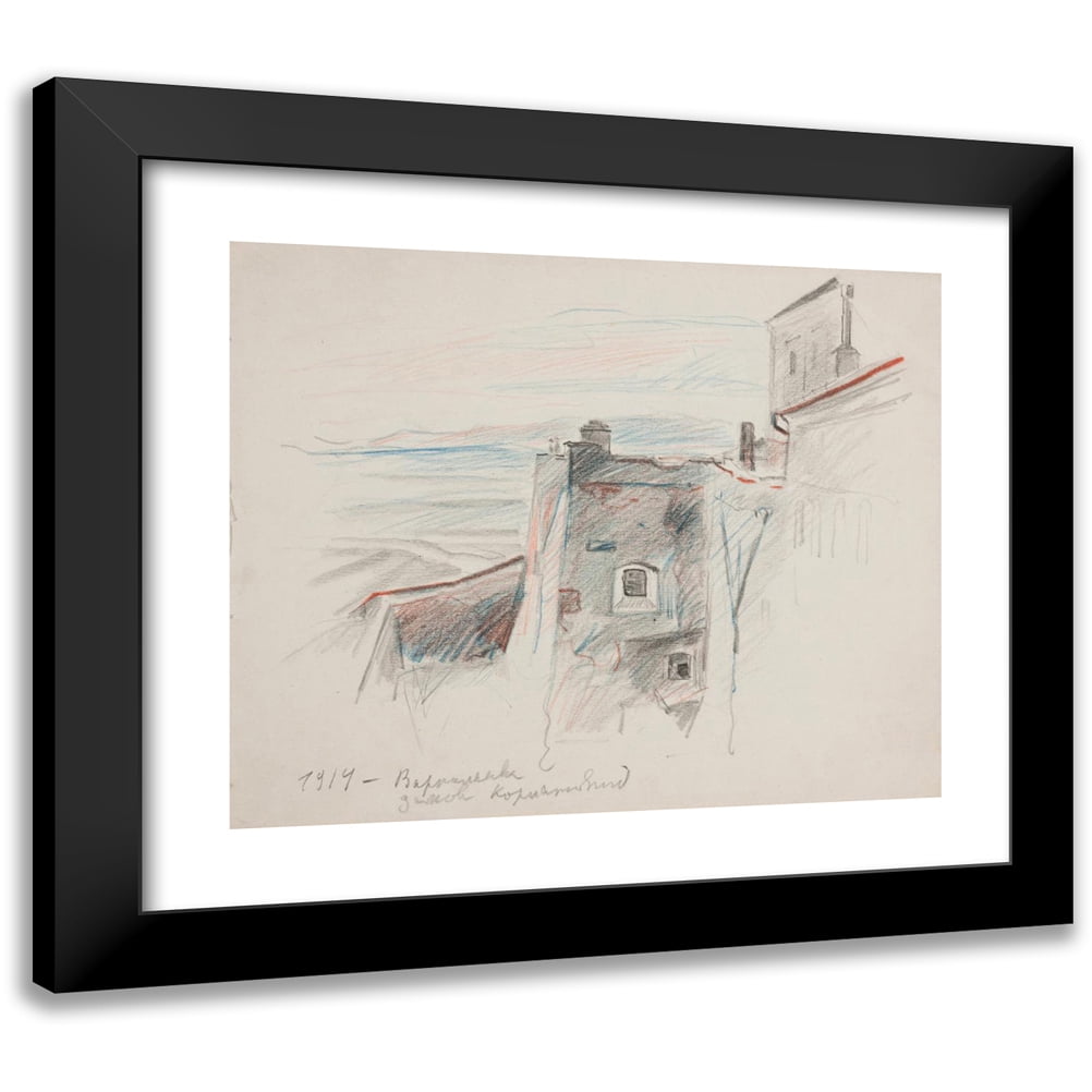 Ivan Ivanec 14x12 Black Modern Framed Museum Art Print Titled - View of ...