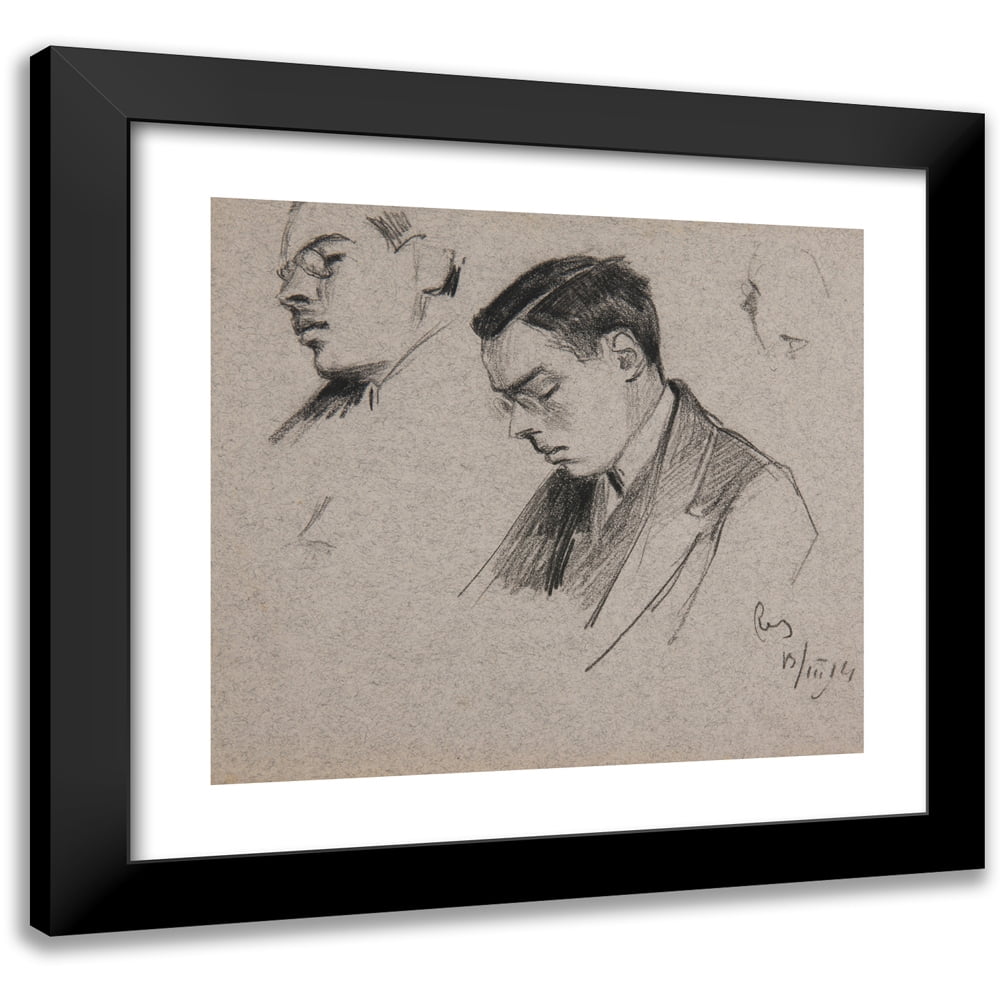 Ivan Ivanec 16x15 Black Modern Framed Museum Art Print Titled - Two ...
