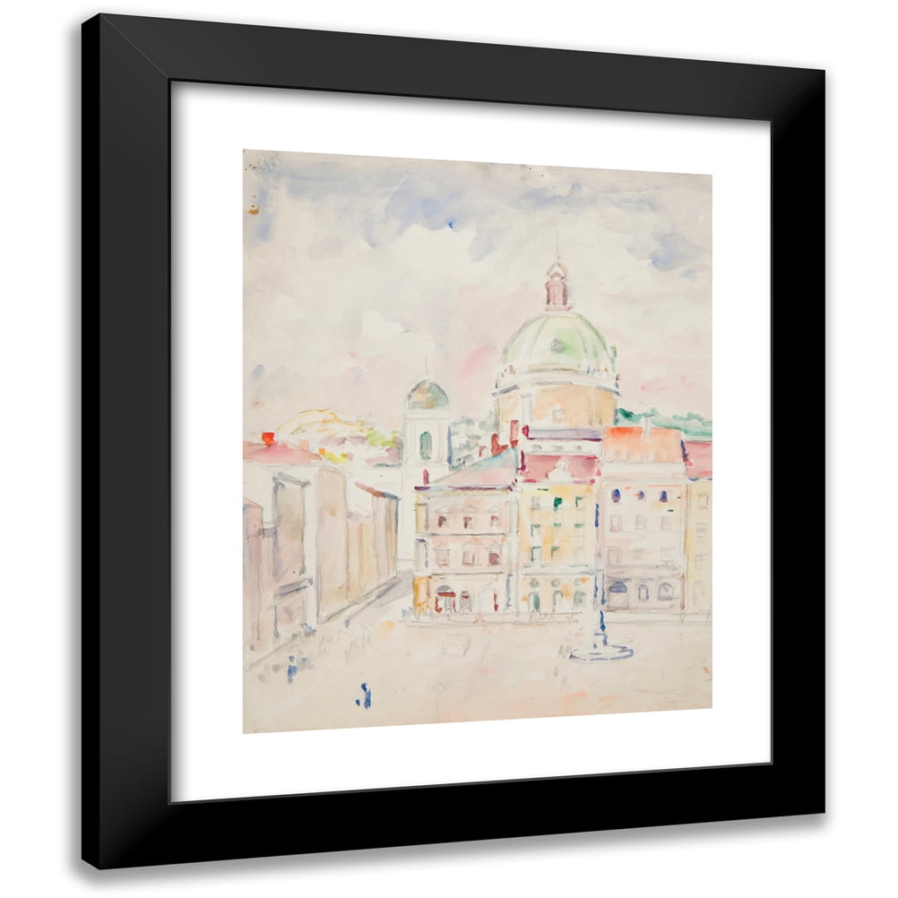 Ivan Ivanec 20x24 Black Modern Framed Museum Art Print Titled - View of ...