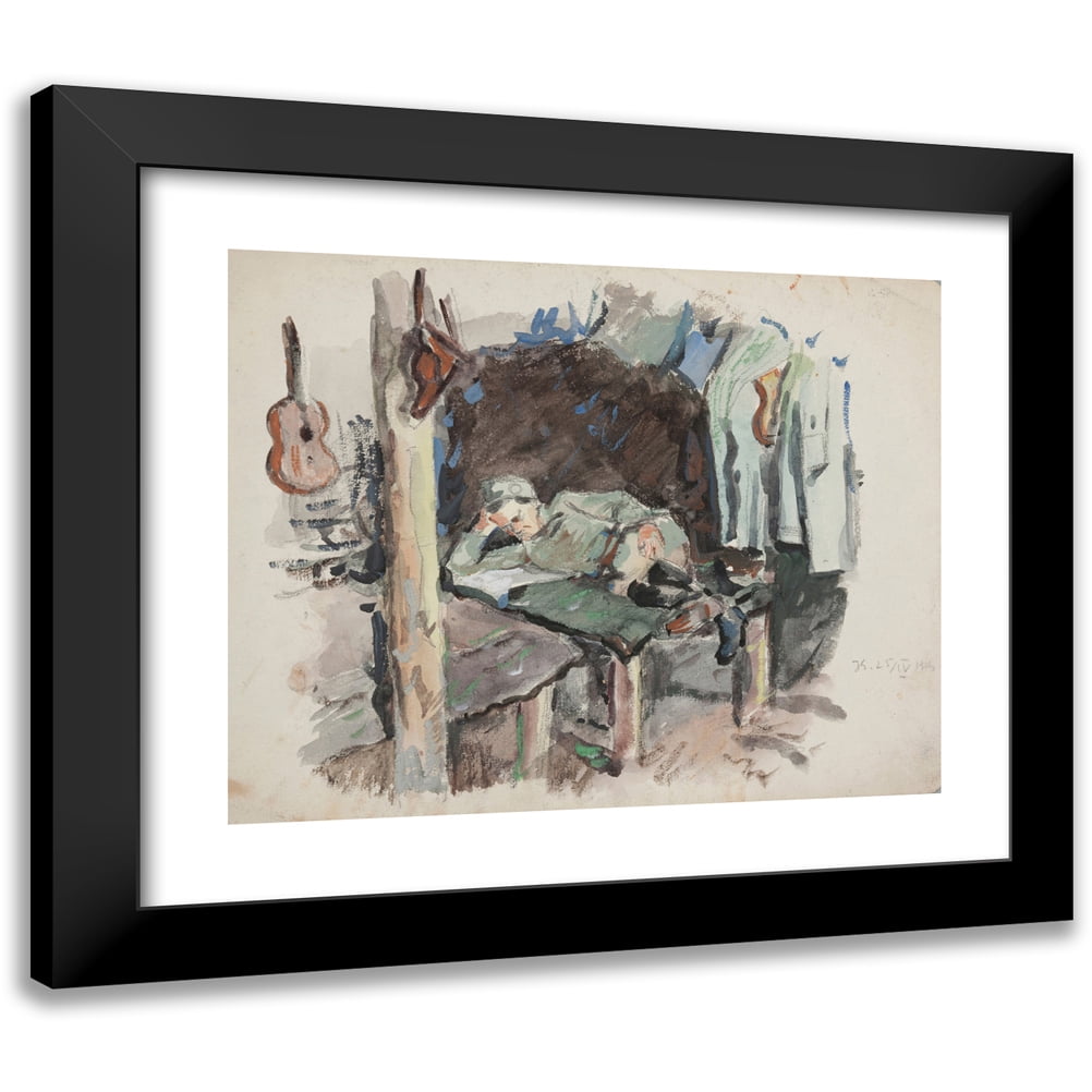 Ivan Ivanec 24x20 Black Modern Framed Museum Art Print Titled - Soldier ...