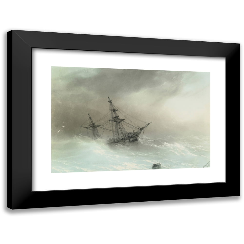 Ivan Konstantinovich Aivazovsky 24x17 Black Modern Framed Museum Art ...
