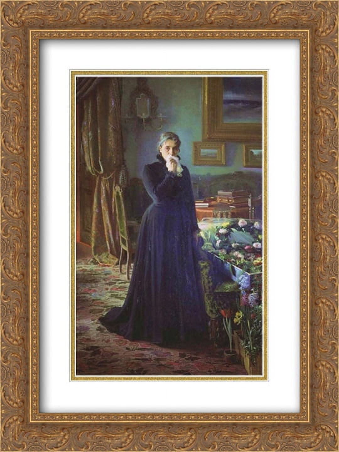 Ivan Kramskoy 2x Matted 18x24 Gold Ornate Framed Art Print ...