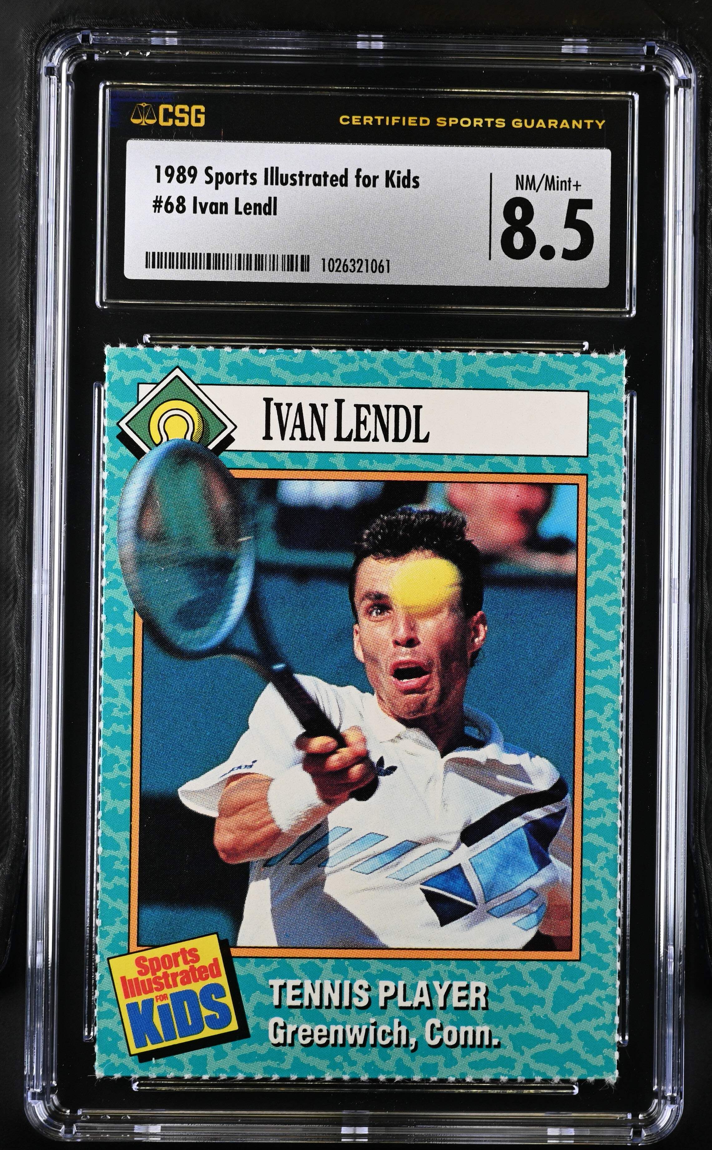 Ivan Lendl 1989 Sports Illustrated for Kids tennis card CSG graded 8.5 ...