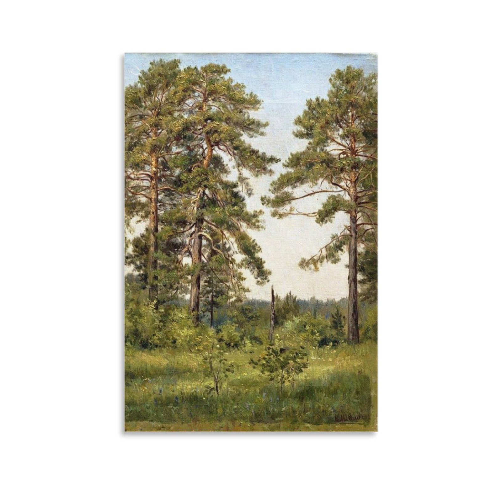 Ivan Shishkin Poster Edge of The Pine Forest Room Aesthetic Poster ...