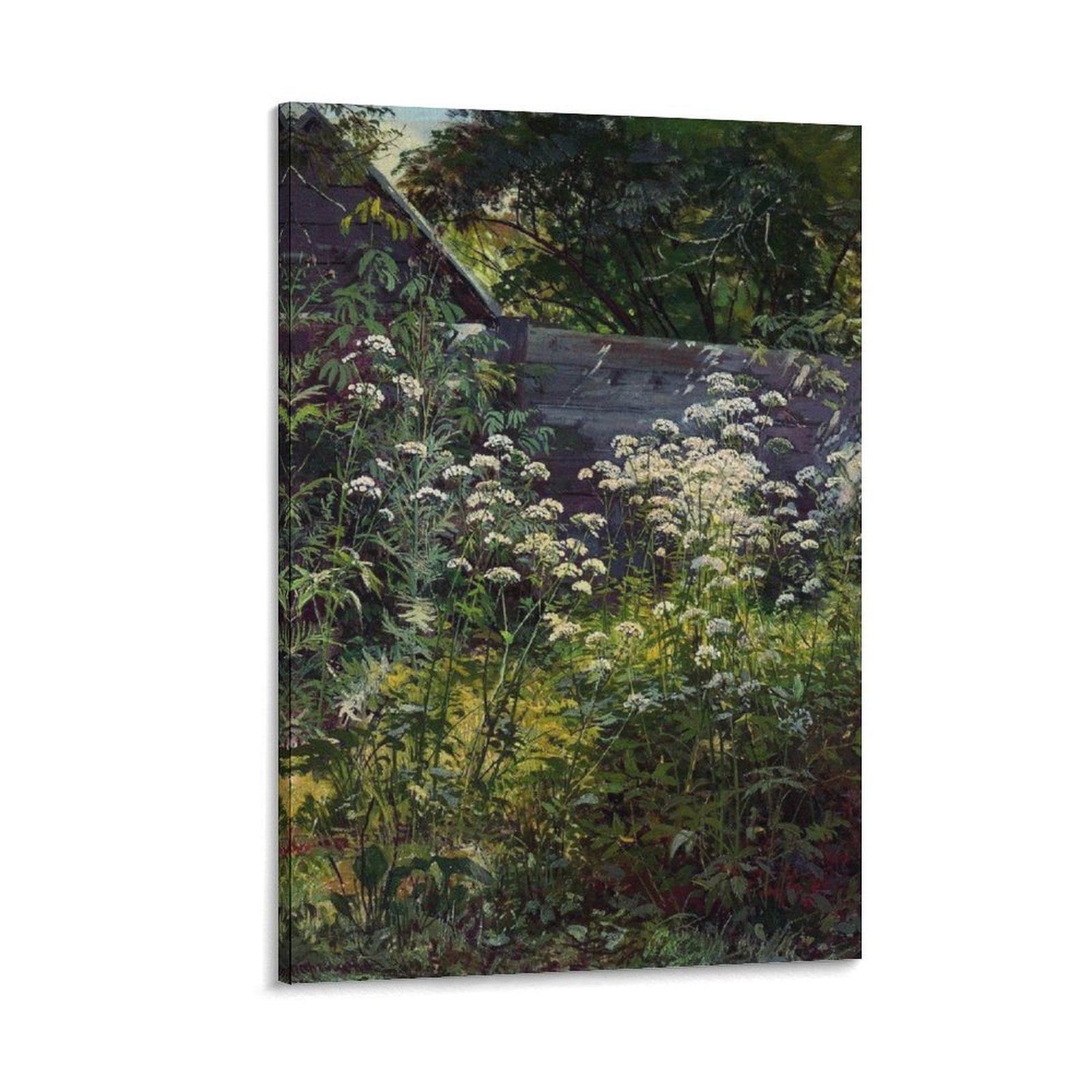 Ivan Shishkin Print Painting Corner of Overgrown Garden. Goutweed-grass ...