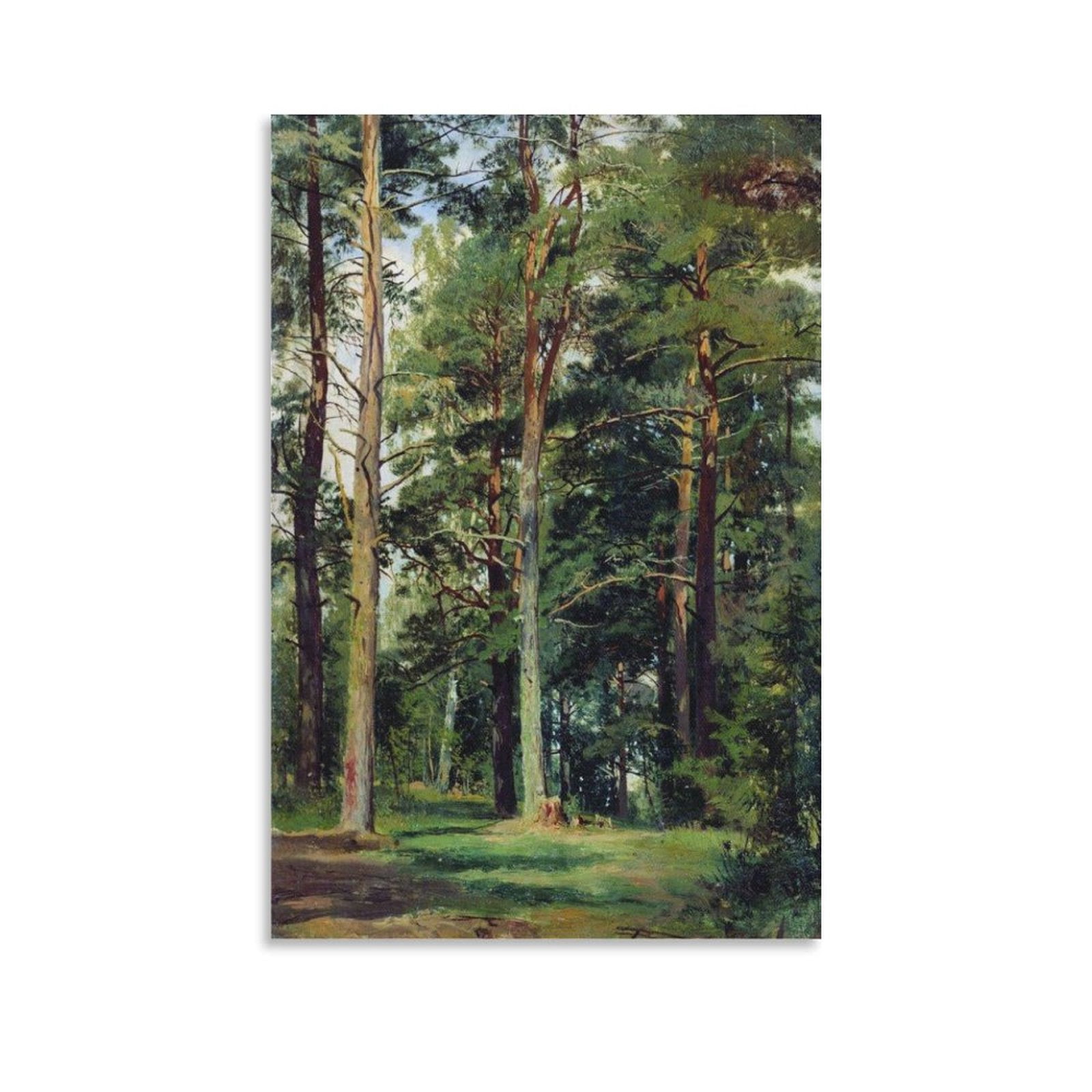 Ivan Shishkin Print Painting Meadow with Pine Trees Wall Art Picture ...