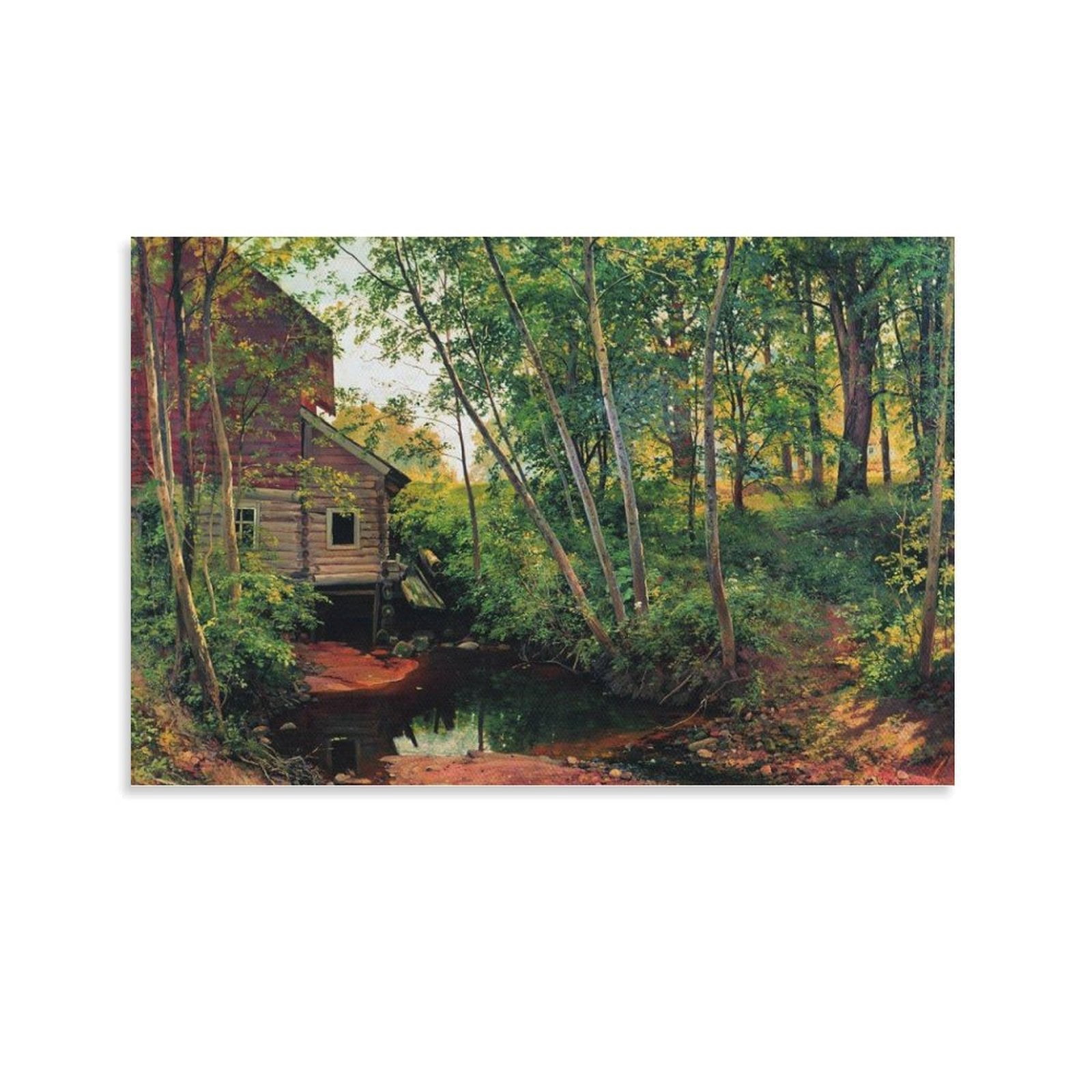 Ivan Shishkin Print Painting Mill in The Forest. Preobrazhenskoe Room ...