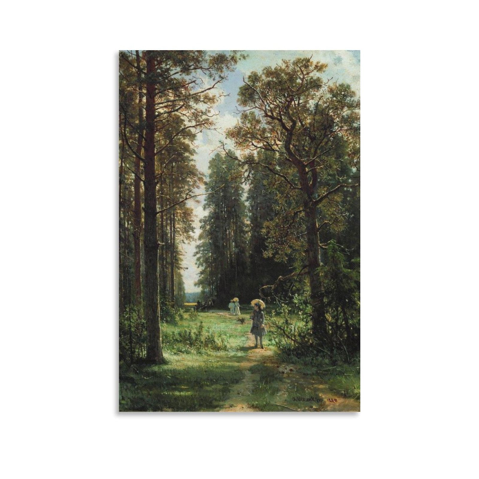 Ivan Shishkin Print Painting The Path through The Woods, 1880 (oil on ...
