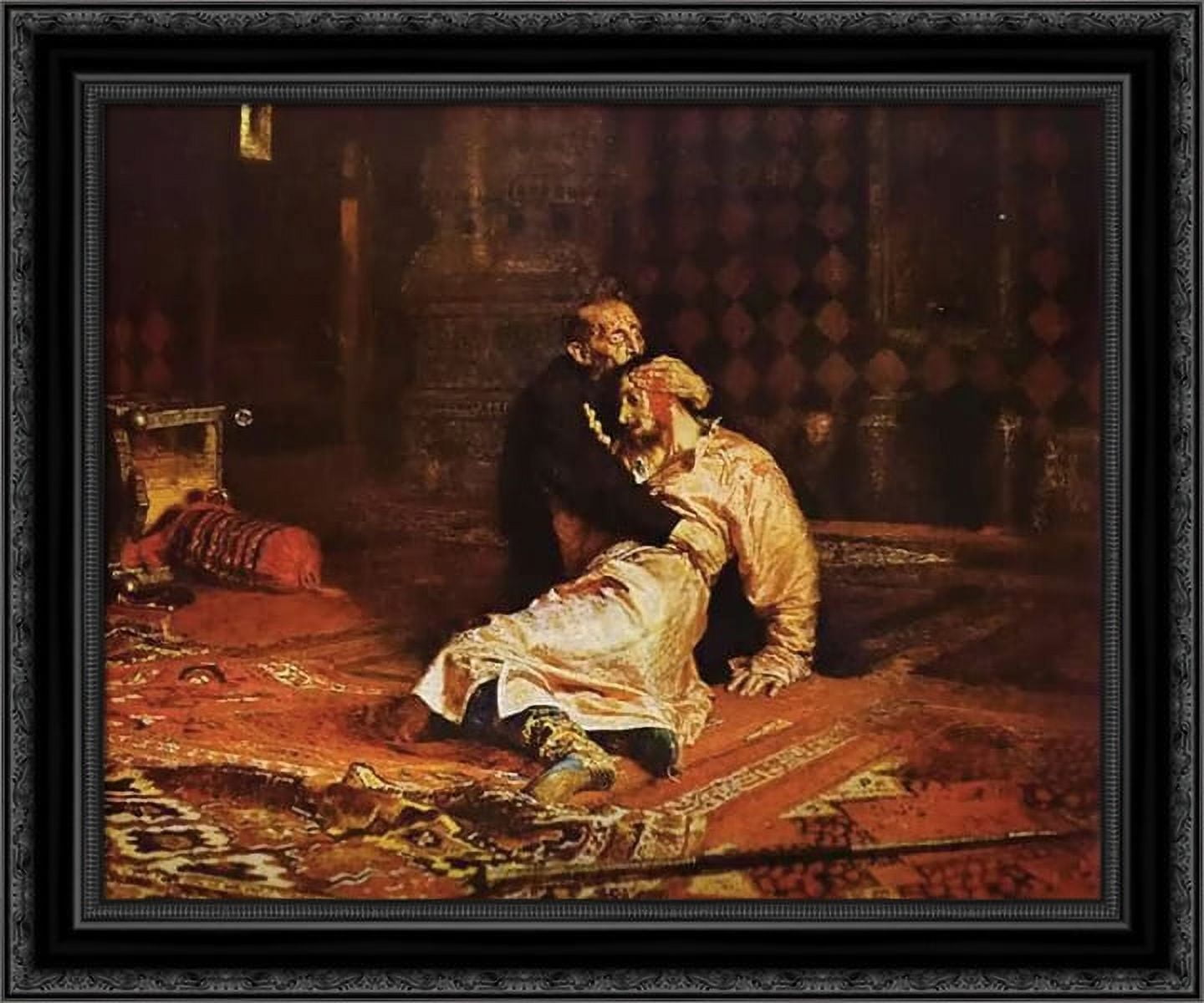 Ivan the Terrible and His Son Ivan on November 16, 1581 23x20 Black ...