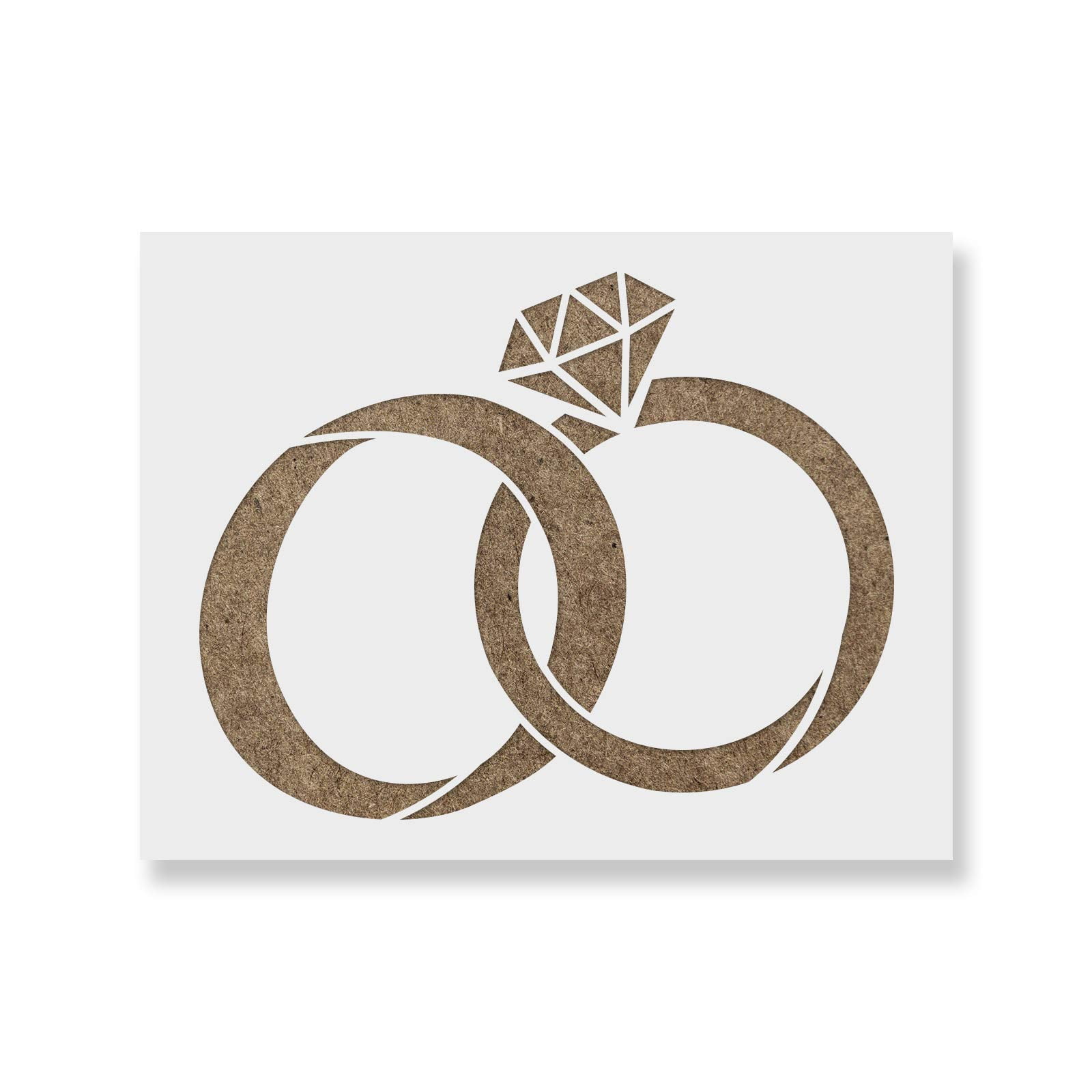 Ivana'S Wedding Rings Stencil Template For Walls And Crafts - Reusable ...