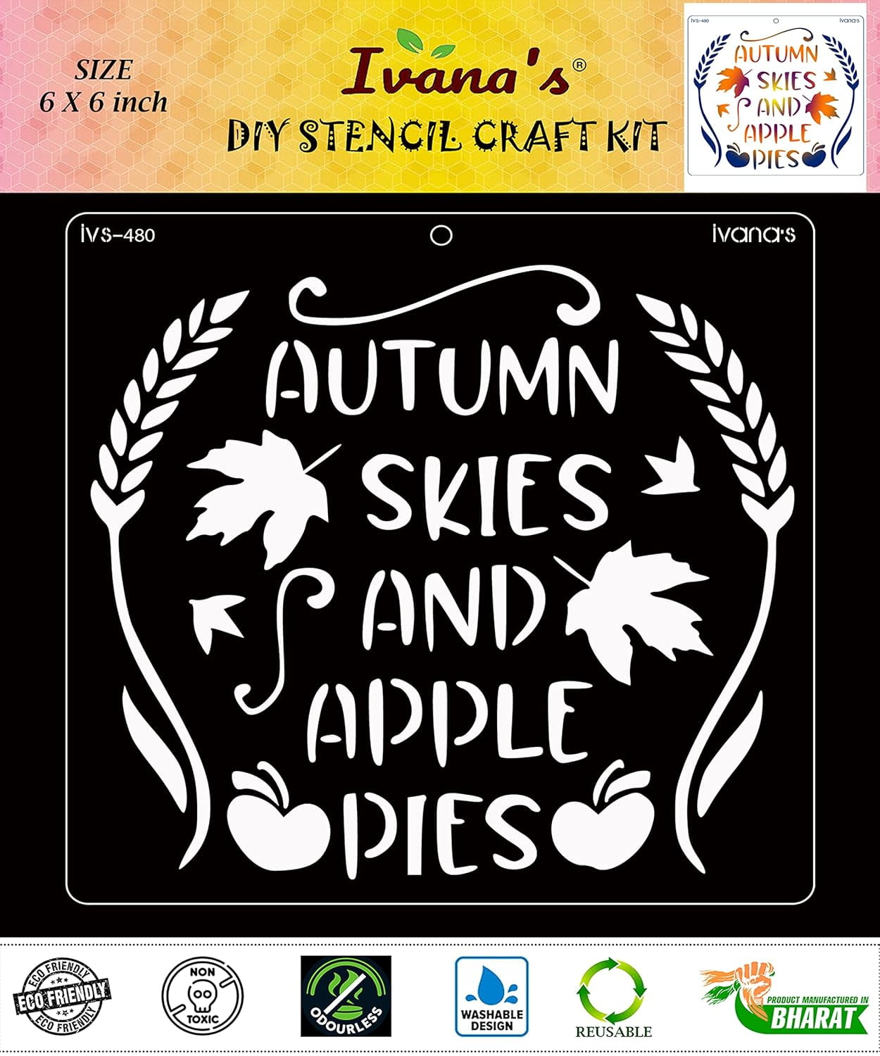 Ivanas Art Craft Stencil for Art Craft Reusable DIY Decorative Stencil ...