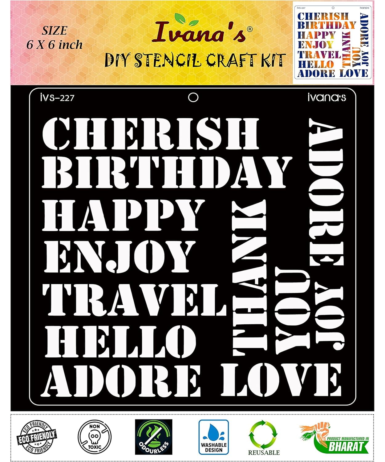 Ivanas Quotes Reusable Stencil for Art Craft DIY Decorative Stencil for ...