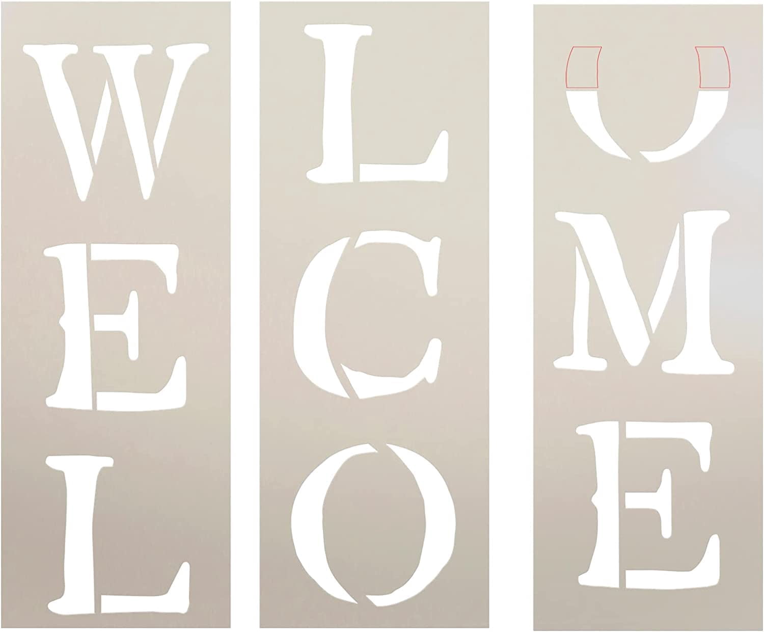 Ivanas Rustic Welcome Stencil DIY Outdoor Farmhouse Home Decor Craft ...